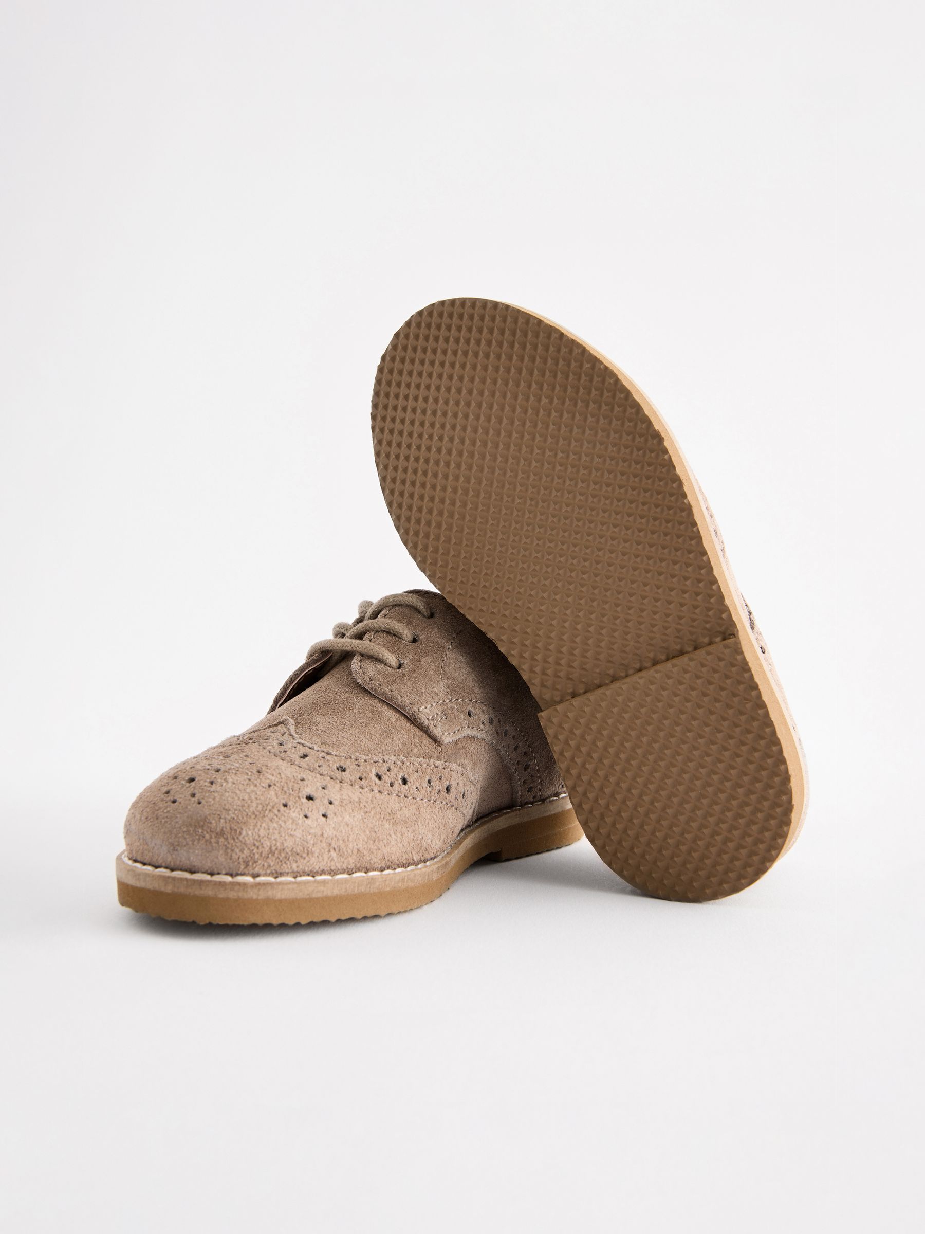Buy Neutral Standard Fit (F) Smart Leather Brogue Shoes from Next Canada