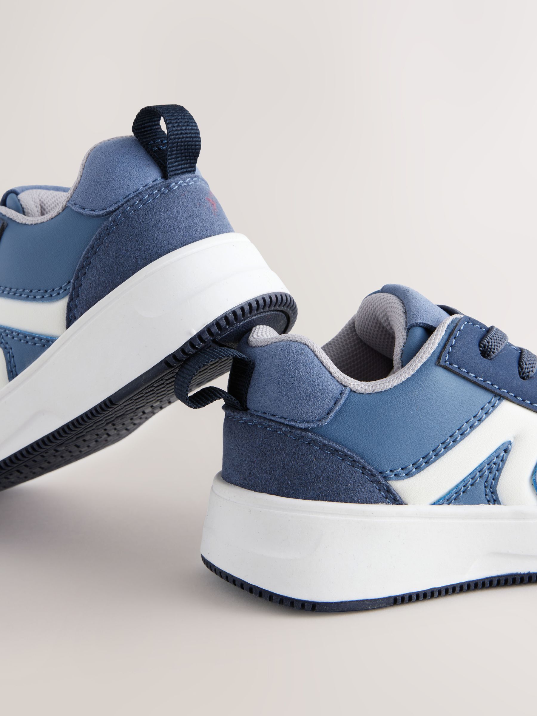 Buy Blue Standard Fit (F) Elastic Lace Trainers from the Next UK online ...