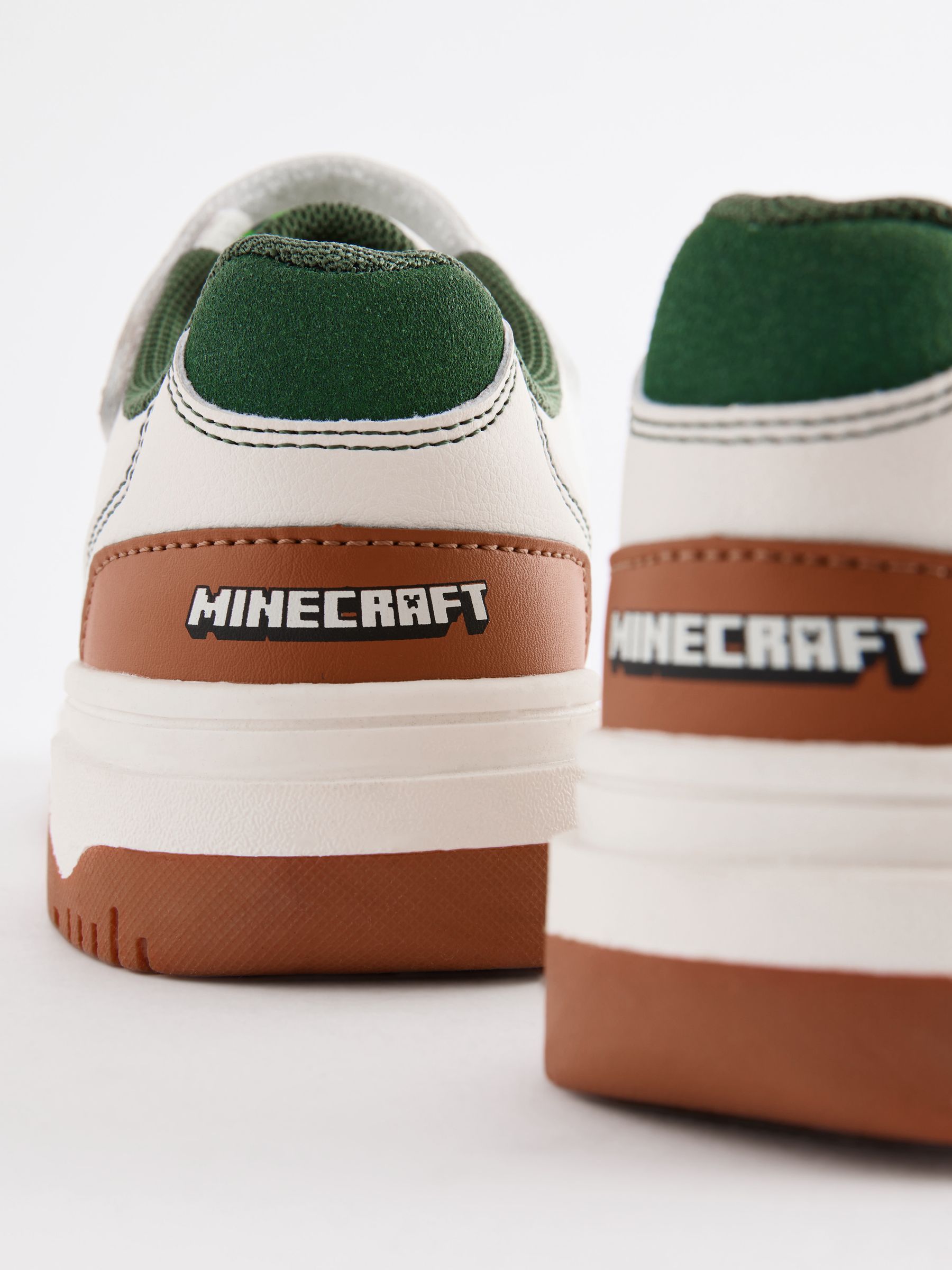 Buy Neutral Minecraft Touch Close Elastic Lace Trainers from the Next ...