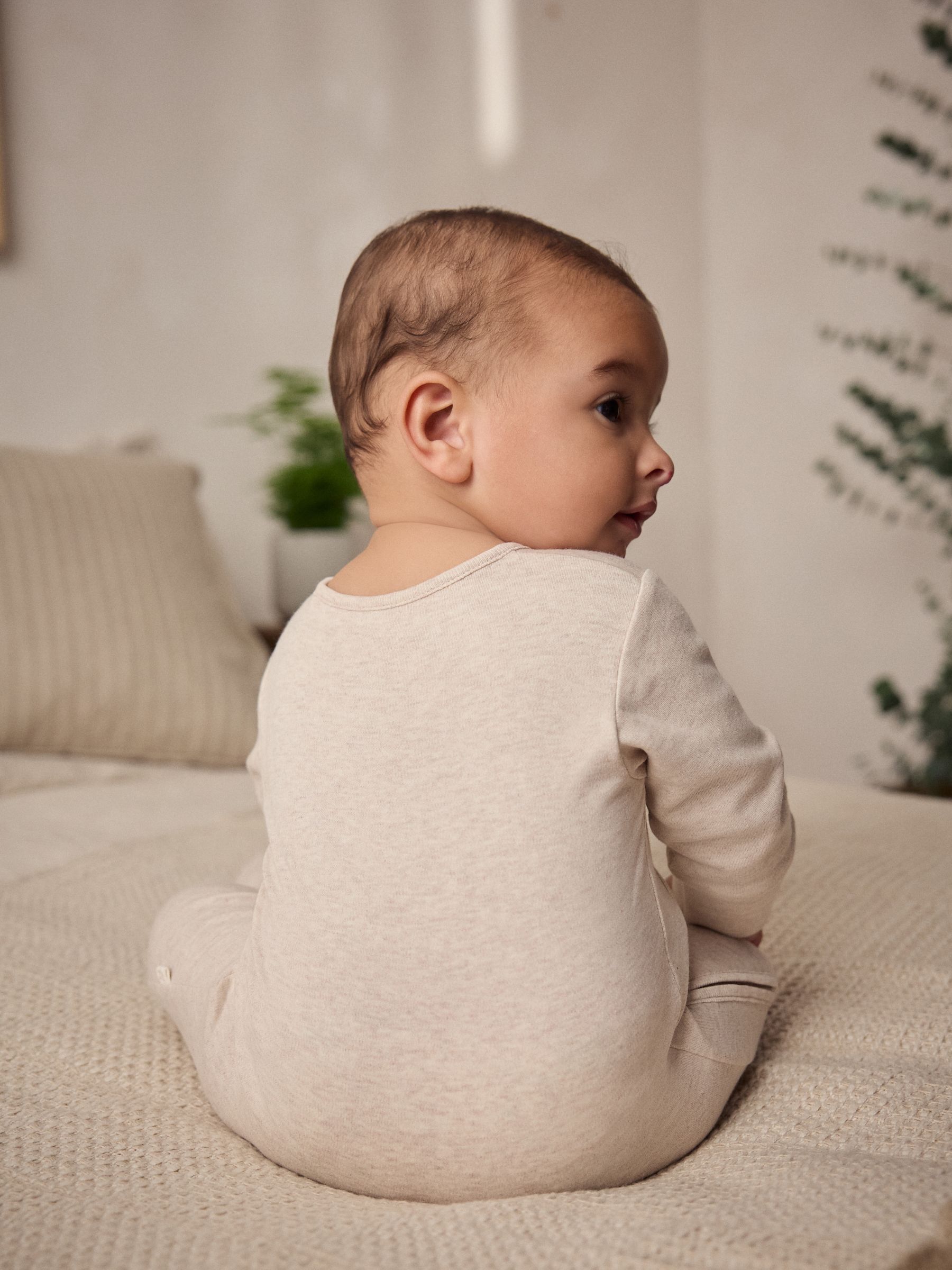 Buy Neutral Hamish Baby 100% Cotton Sleepsuits 3 Pack (0mths-2yrs) from ...