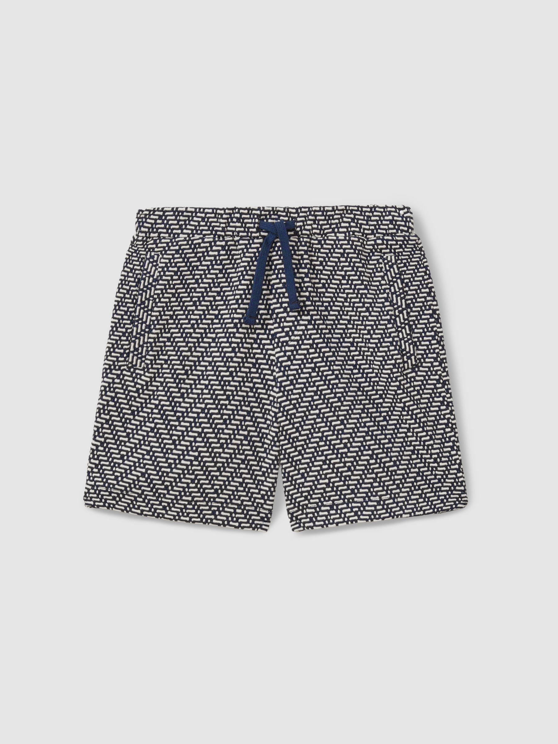 Buy Reiss Navy Ellis 9-13 yrs Zig-Zag Drawstring Waist Shorts from the ...