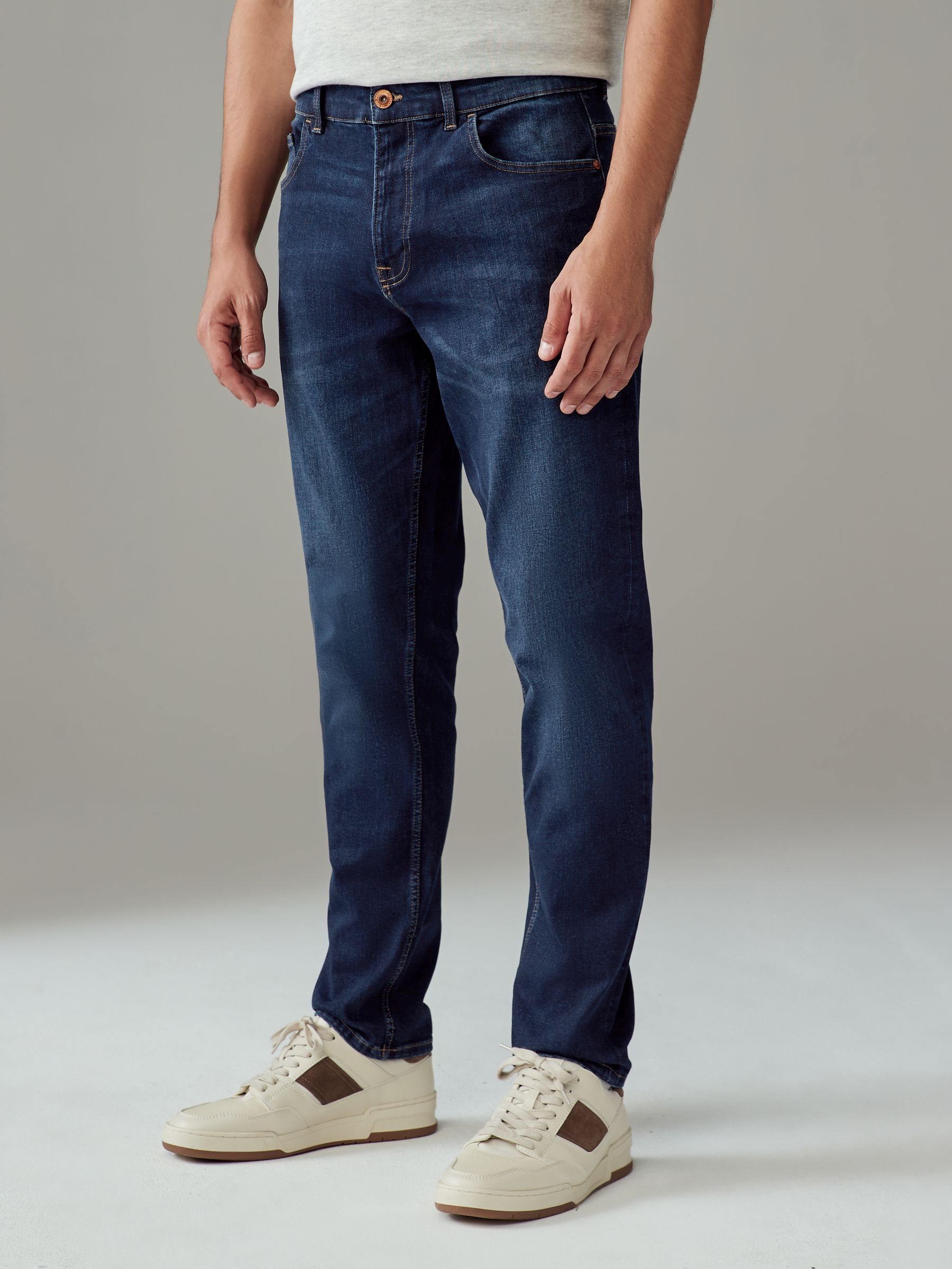 Buy Blue Mid/Blue Light 2 Pack Slim Fit Classic Stretch Jeans from the ...