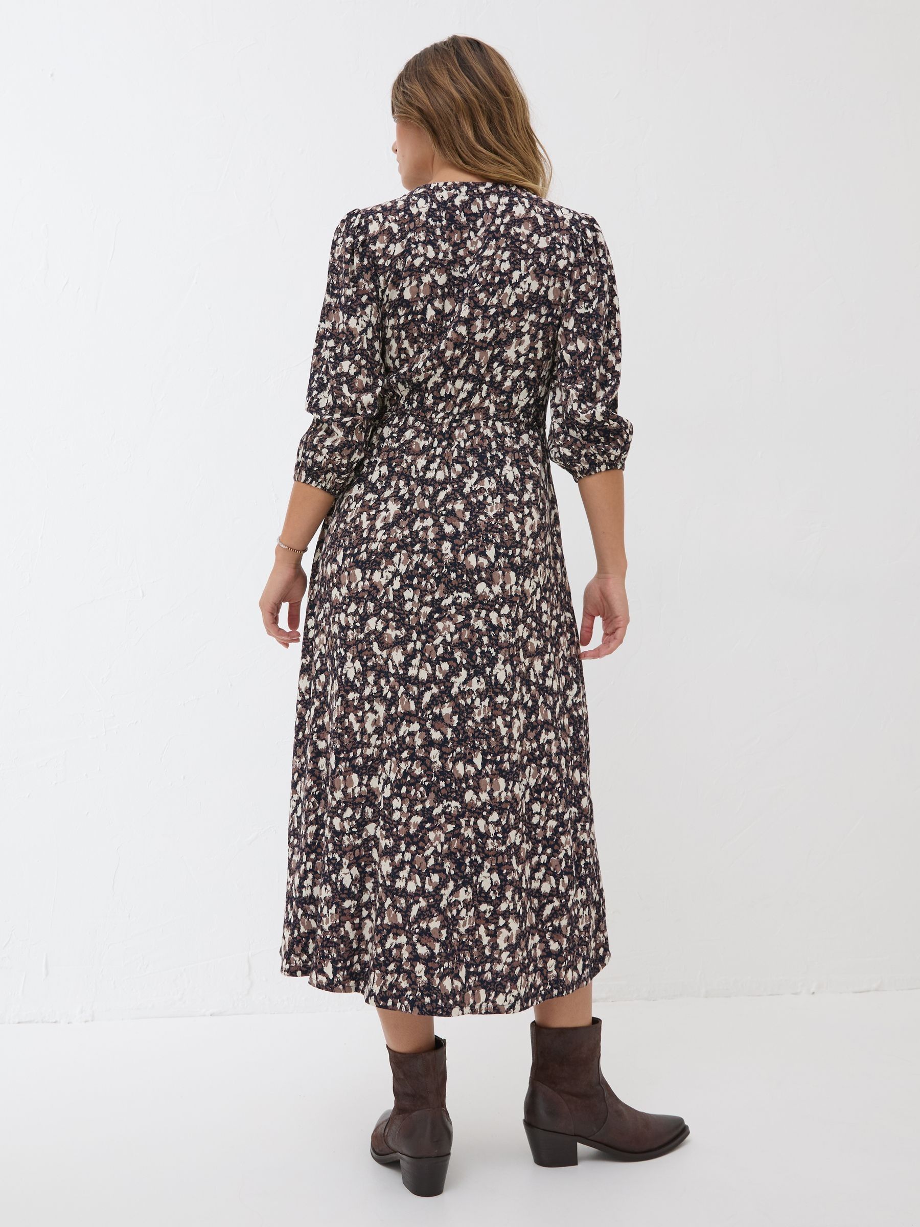 Buy FatFace Libby Black Patterned Midi Dress from the Next UK online shop