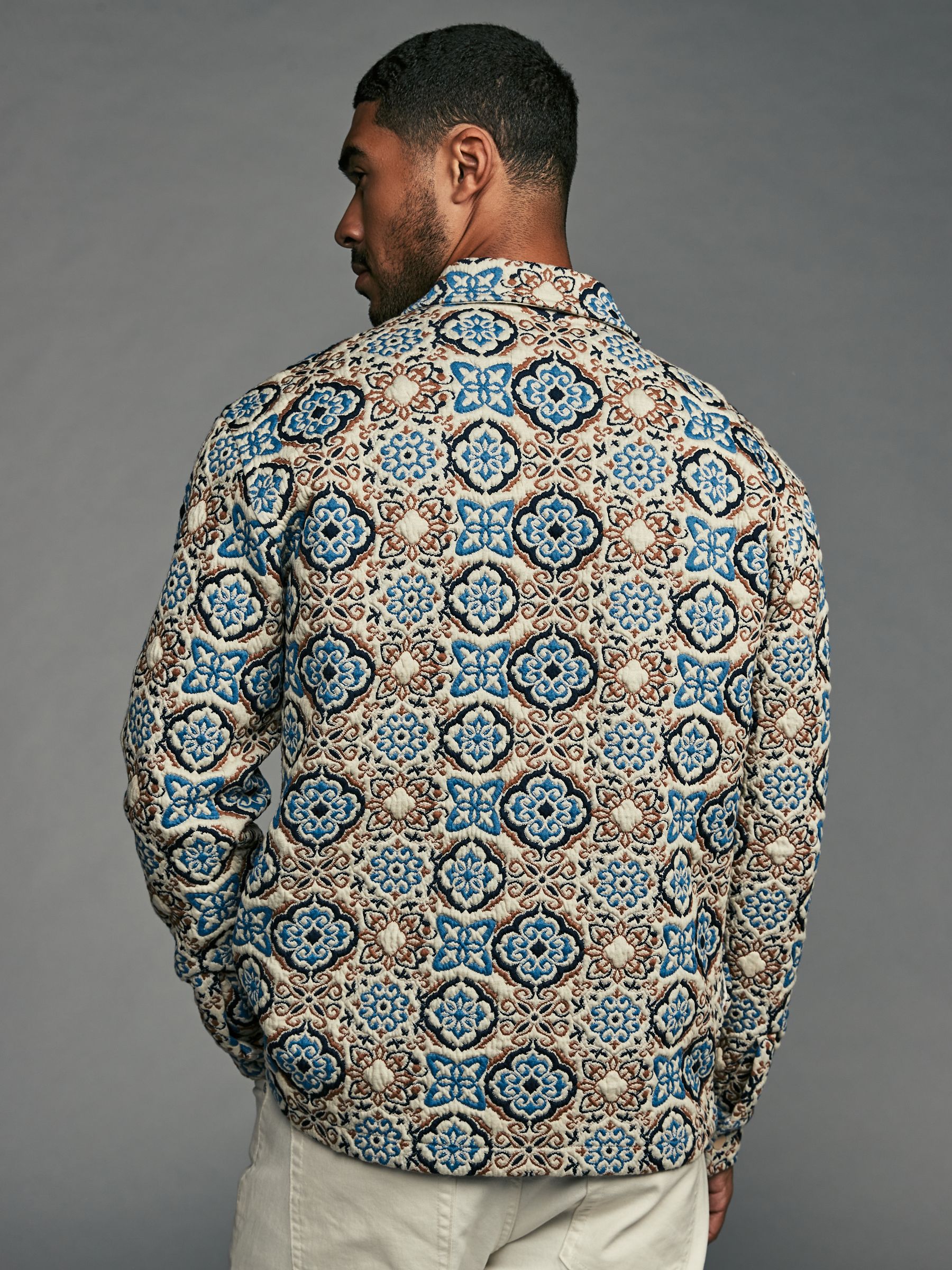 Buy Multi Floral Quilted Tapestry Shacket from the Next UK online shop