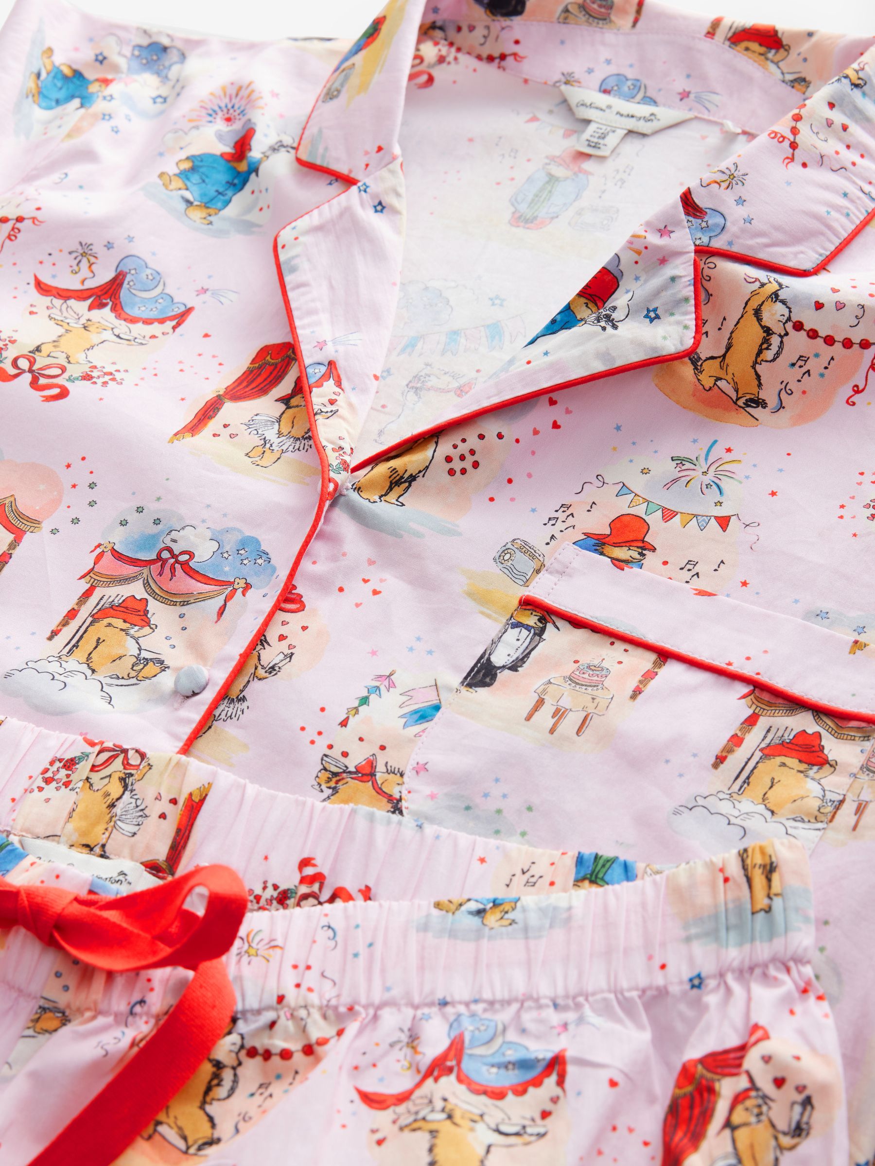 Buy Cath Kidston Pink Paddington Party Button Up 100% Cotton Pyjamas ...