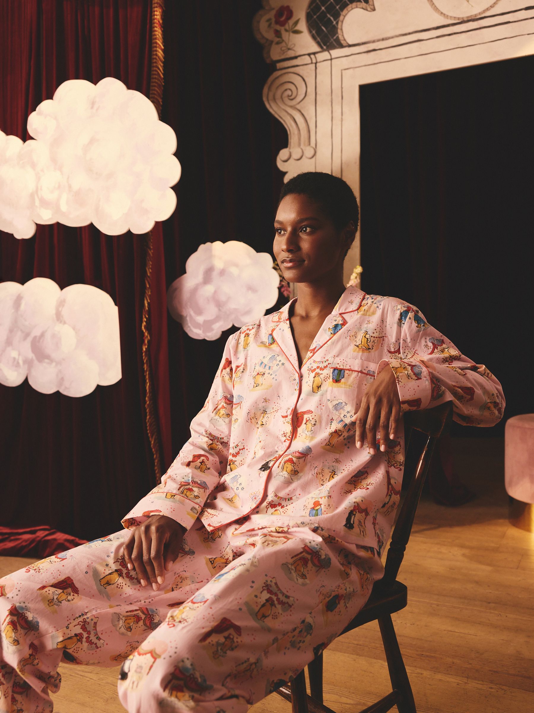 Buy Cath Kidston Pink Paddington Party Button Up 100% Cotton Pyjamas ...