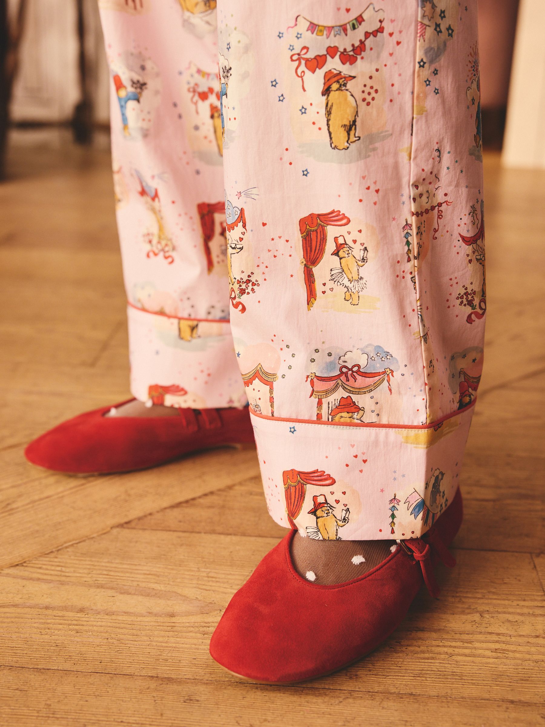 Buy Cath Kidston Pink Paddington Party Button Up 100% Cotton Pyjamas ...