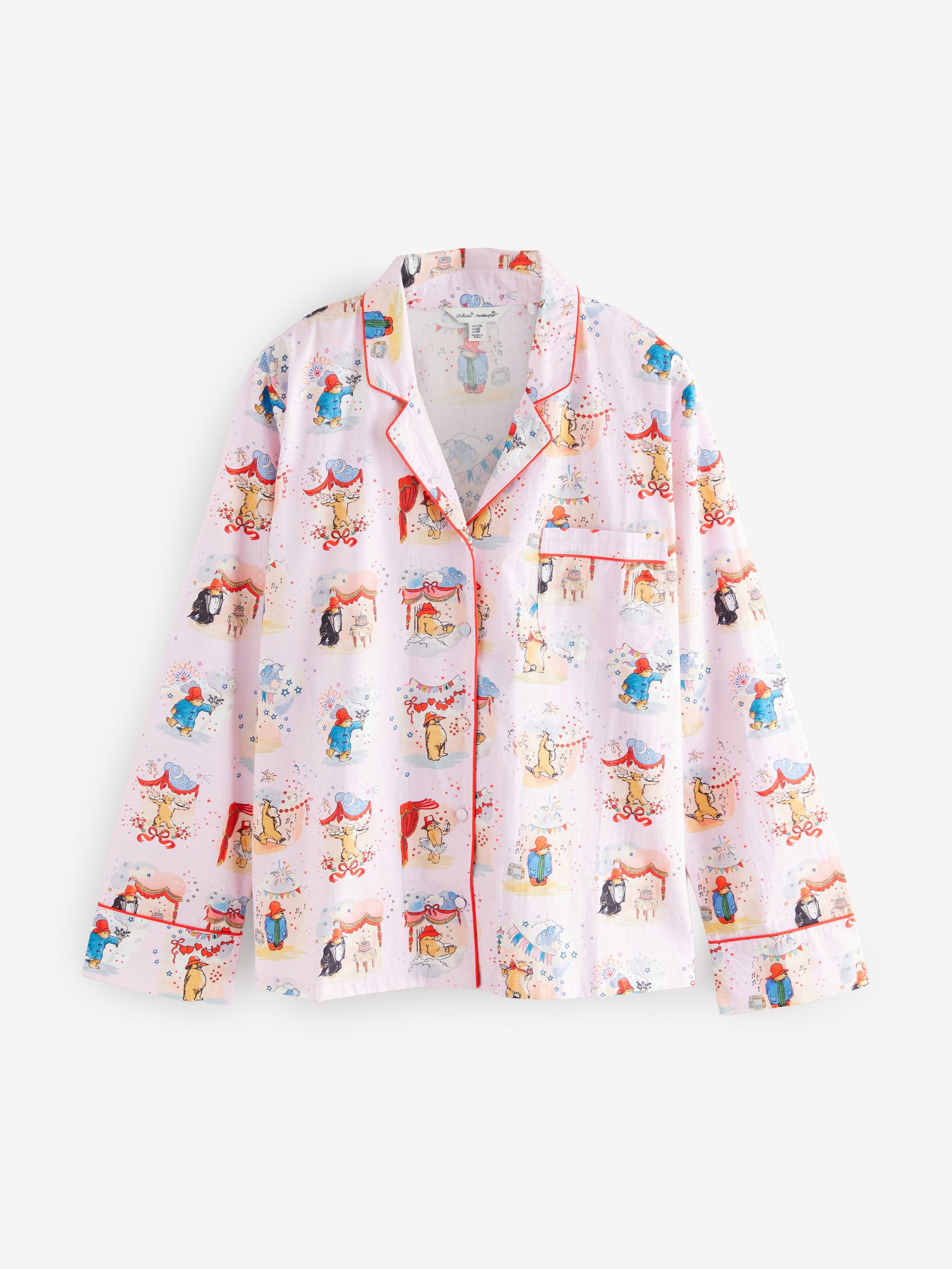 Buy Cath Kidston Pink Paddington Party Button Up 100% Cotton Pyjamas ...