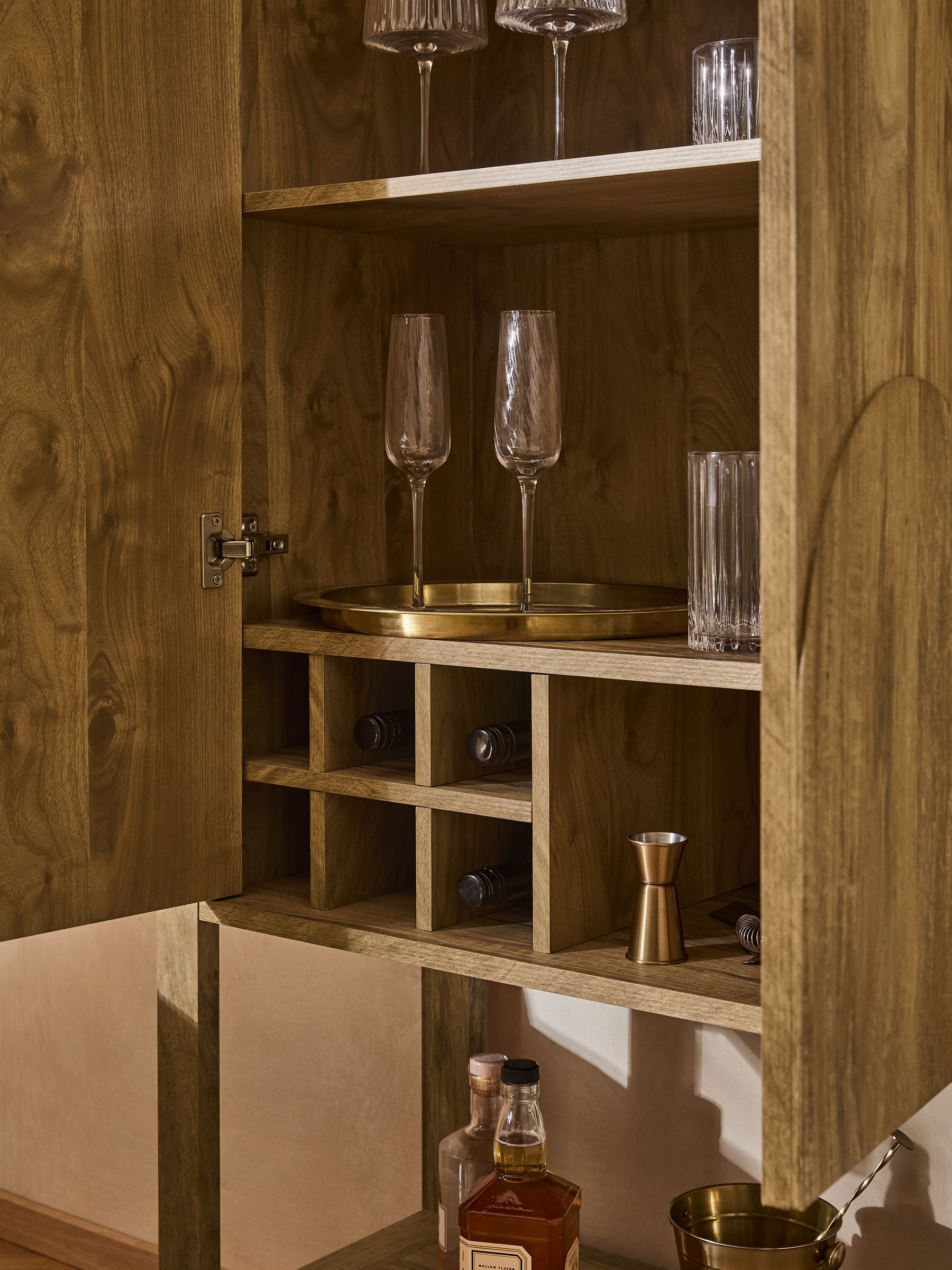 Buy Mid Natural Arches Mango Effect Drinks Cabinet from Next Ireland