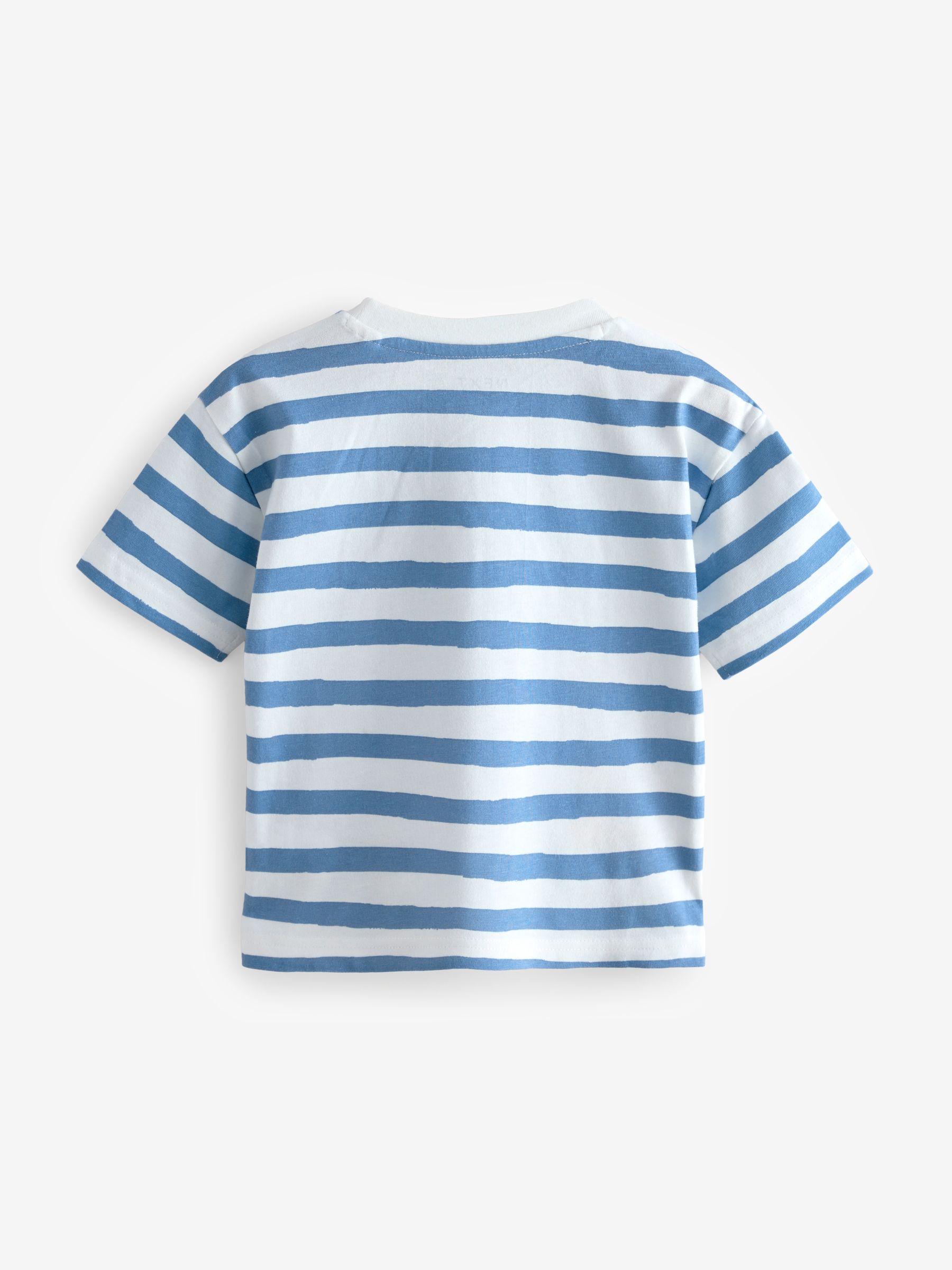 Buy Blue Stripe Short Sleeve 3D Padded Character T-Shirt (3mths-7yrs ...