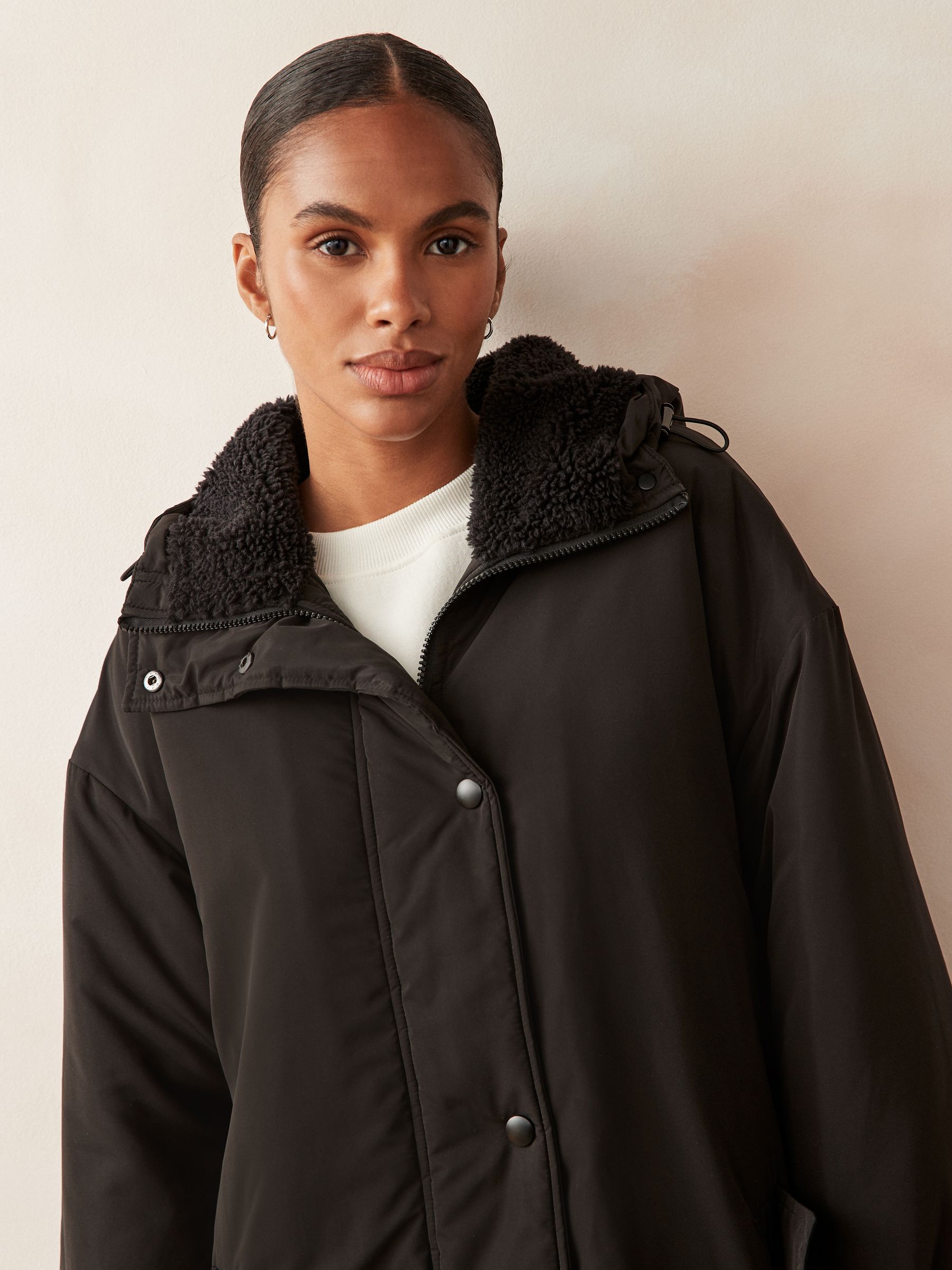 Buy Urban Code Black Maxi Changing Coats With Shearling from the Next ...