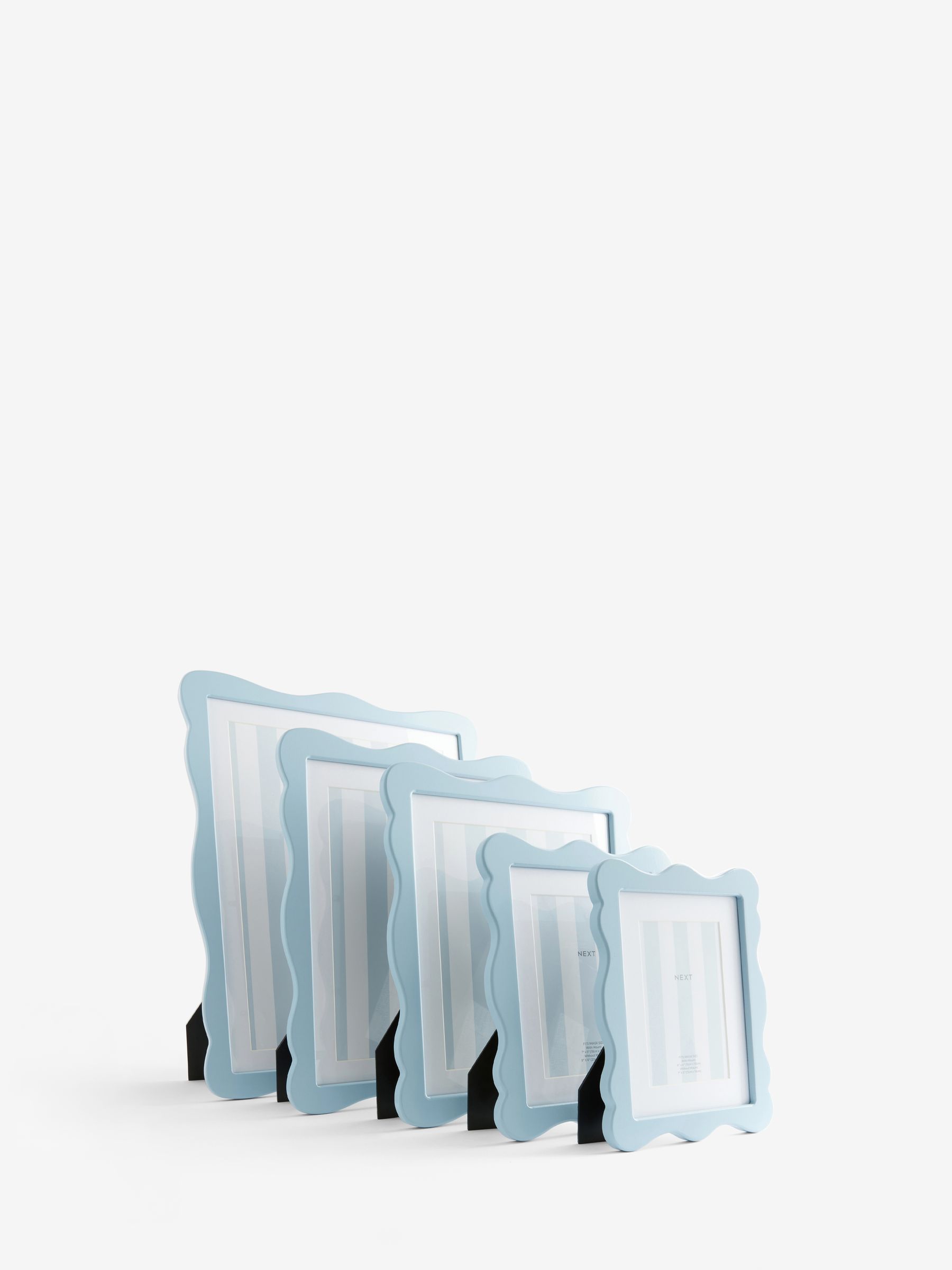 Buy Blue Wavy Wooden Photo Frame from the Next UK online shop