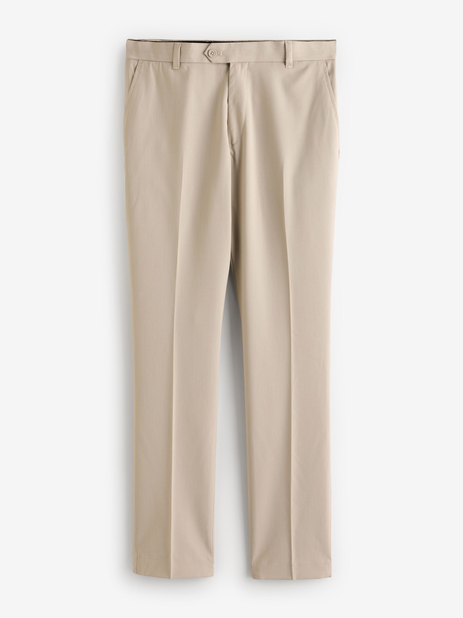 Buy Neutral Slim Fit Stretch Smart Trousers from the Next UK online shop