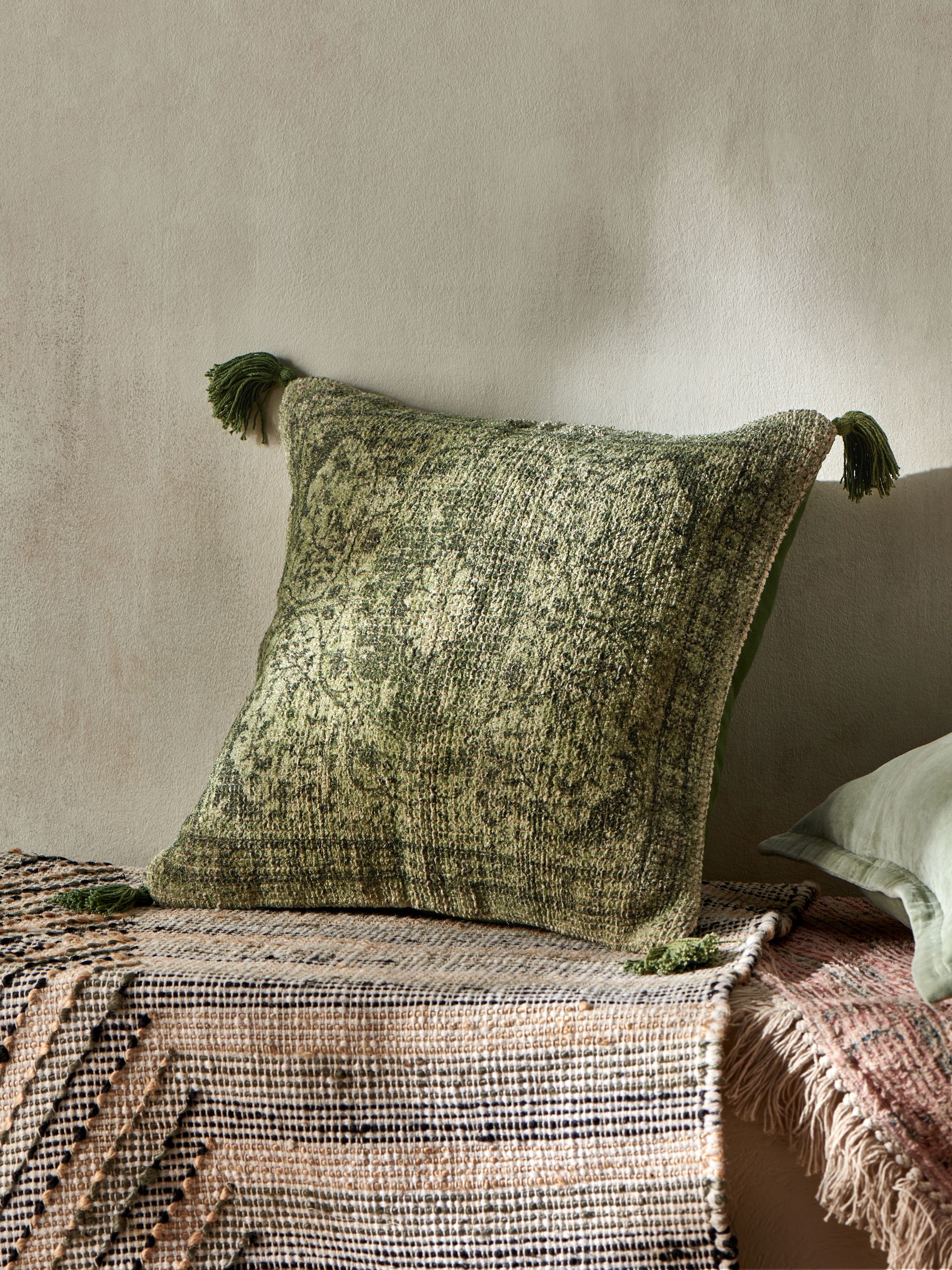 Buy French Connection Green Kabir Printed Cushion from the Next UK ...