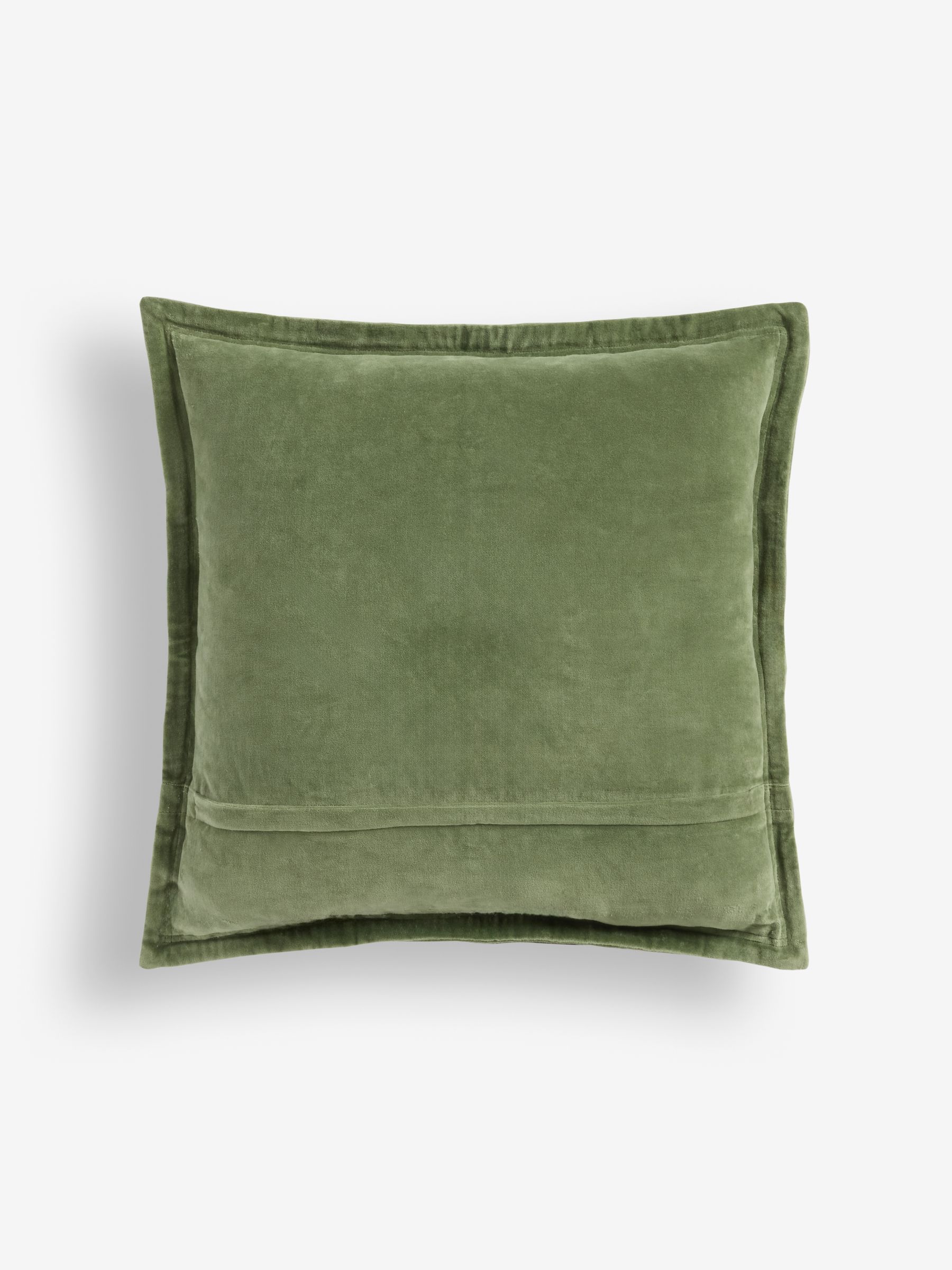Buy French Connection Olive Green Washed Velvet Cushion from the Next ...