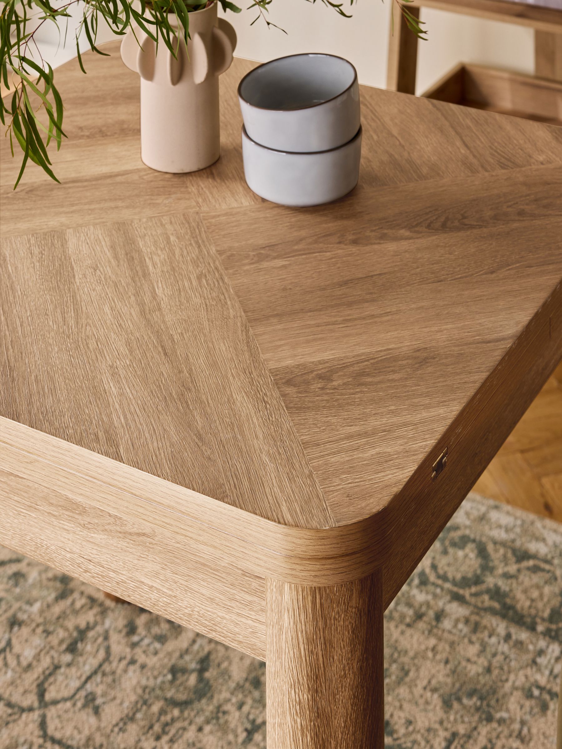 Buy Mid Natural Owen 4 to 6 Seater Extending Dining Table from the Next ...