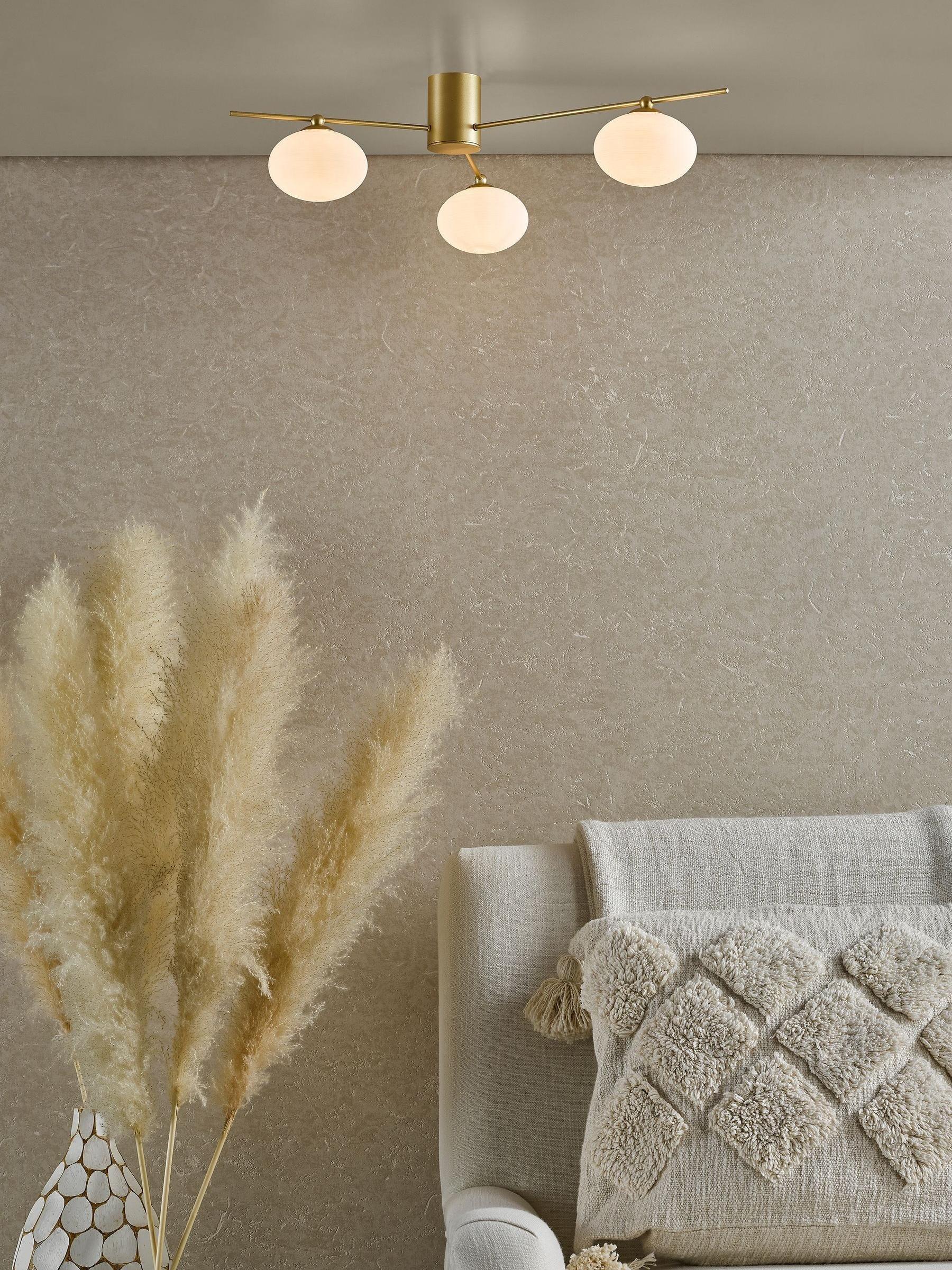 Buy Dar Lighting Gold Jasper 3 Light Flush Ceiling Light from the Next ...