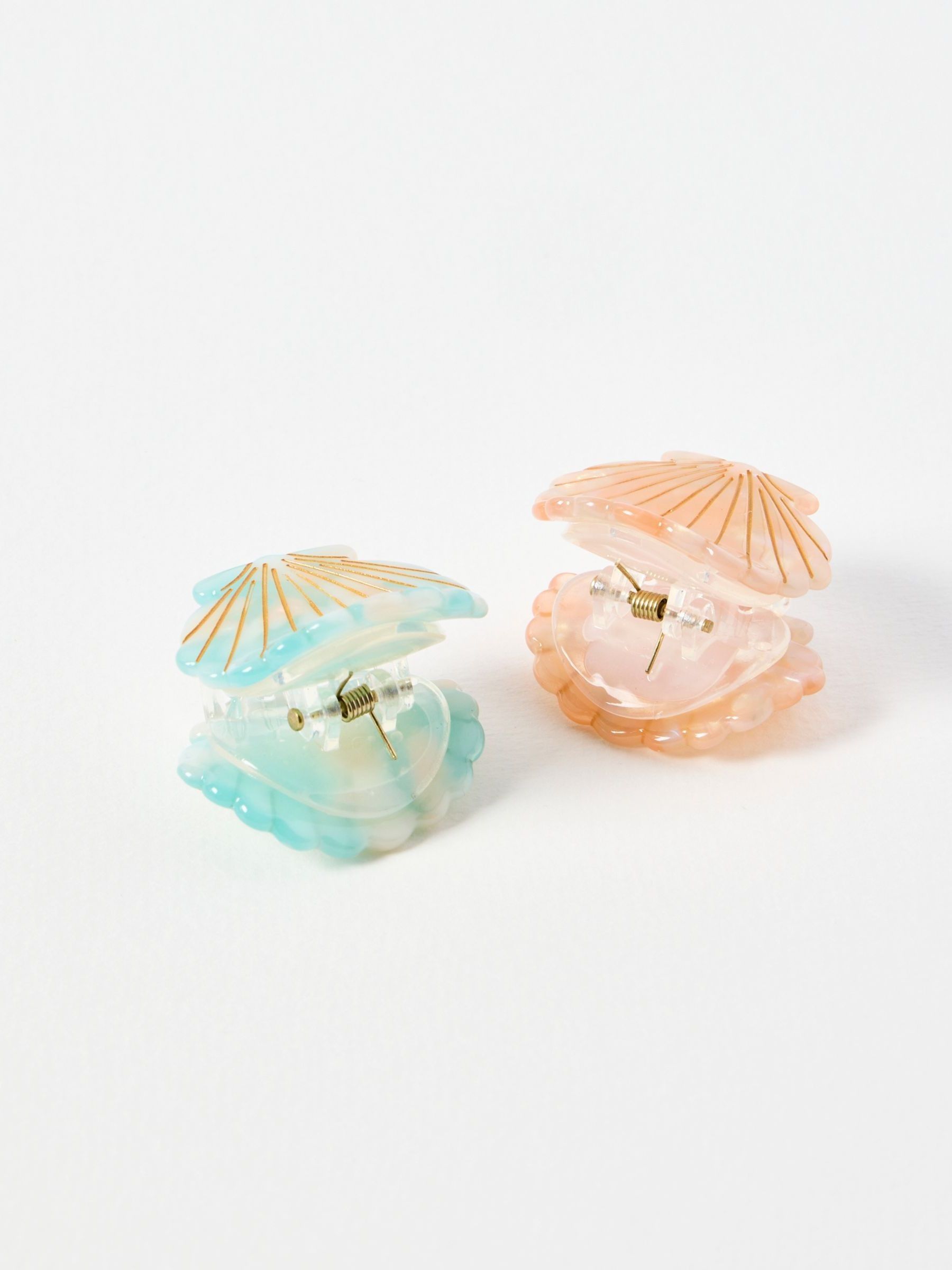 Buy Oliver Bonas Black Shell Bronte Hair Claw Clips 2 Pack from the ...