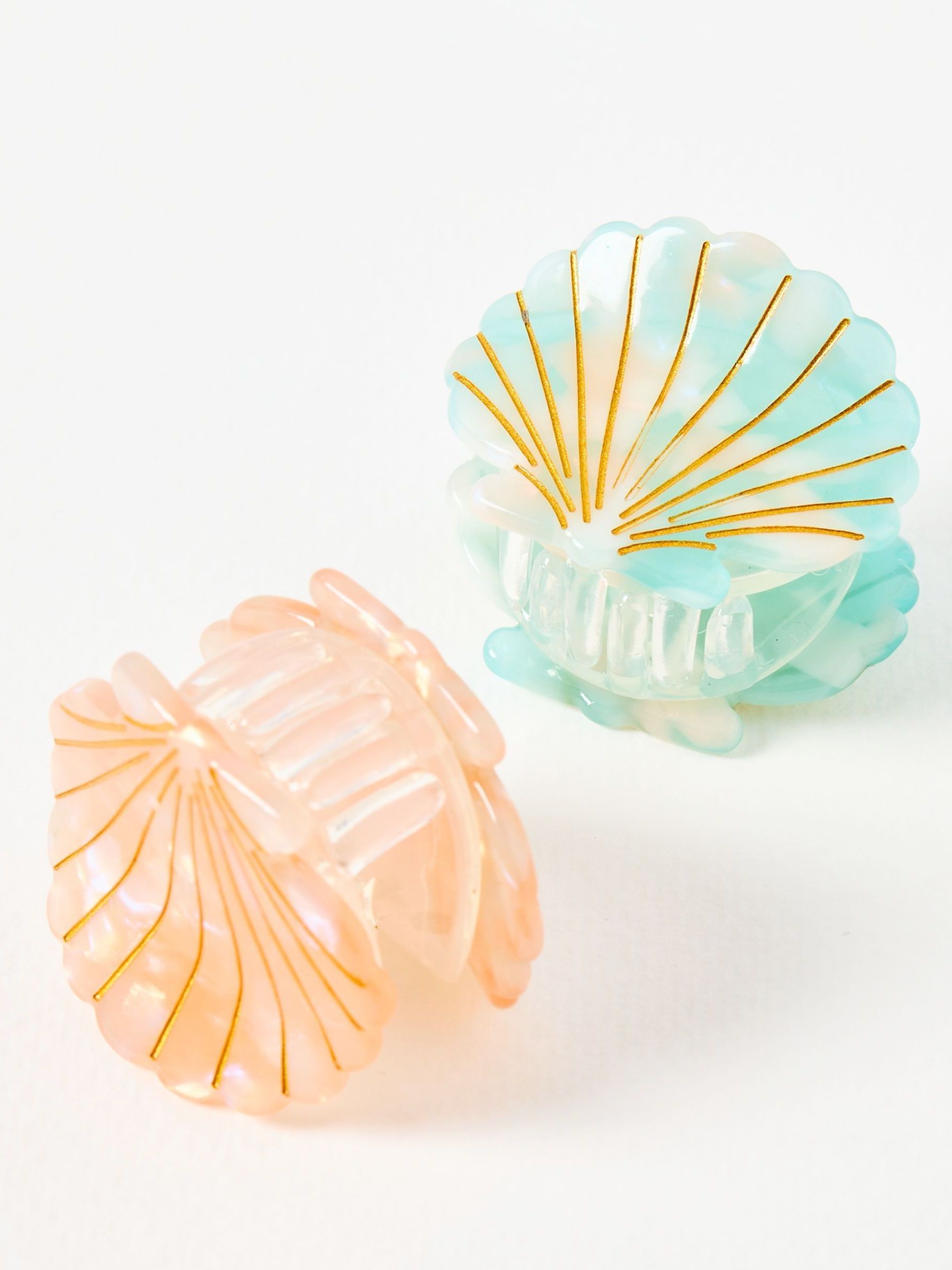 Buy Oliver Bonas Black Shell Bronte Hair Claw Clips 2 Pack from the ...