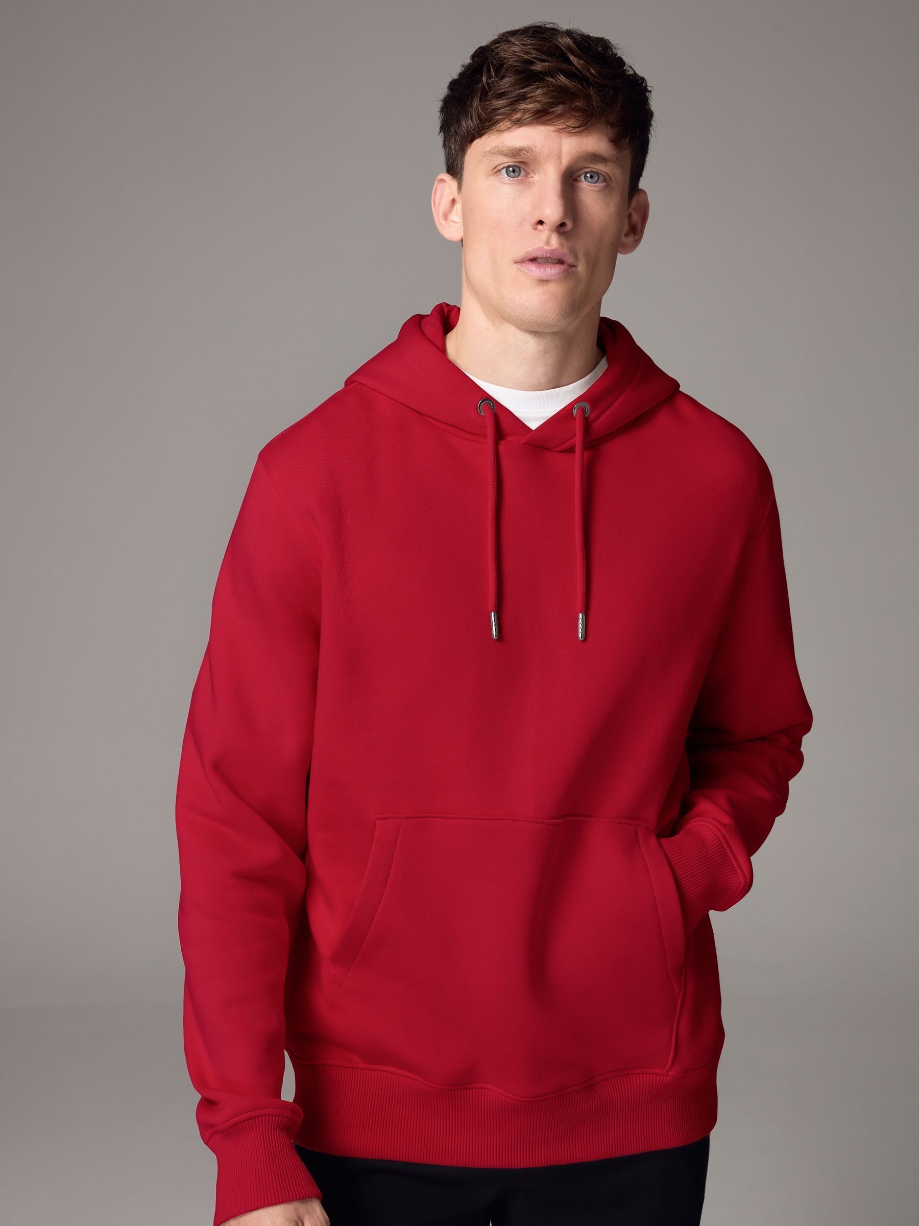 Buy Red Regular Fit Rich Jersey Fabric Hoodie from Next United Arab ...