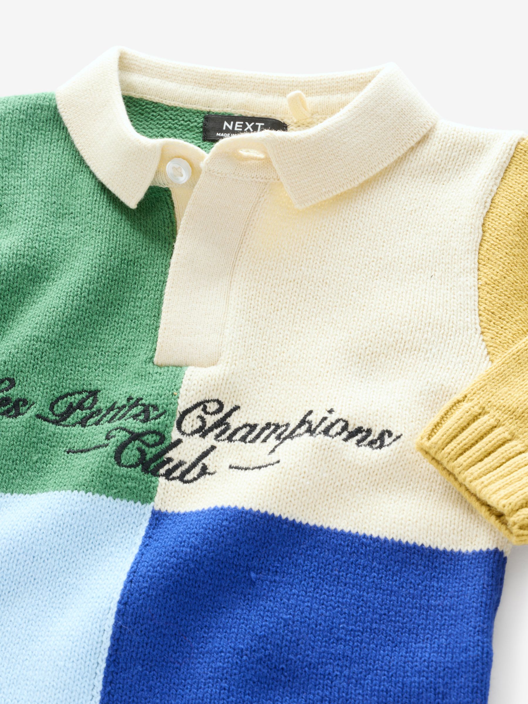 Buy Green Hotchpotch Knitted Rugby Shirt (3mths-7yrs) from the Next UK ...