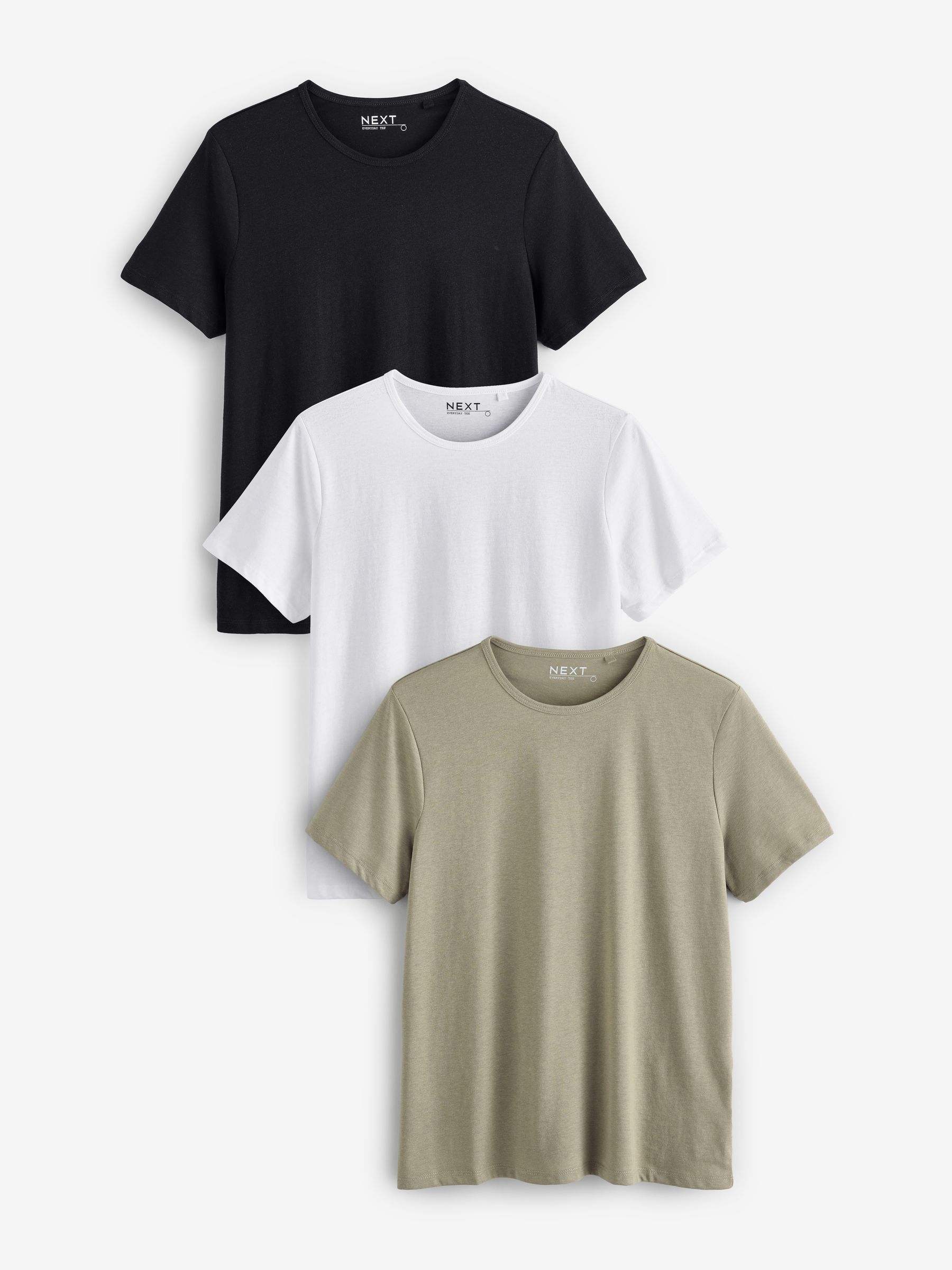 Buy Core 3 Pack Crew Neck Cotton Rich Short Sleeve T-Shirts from the ...