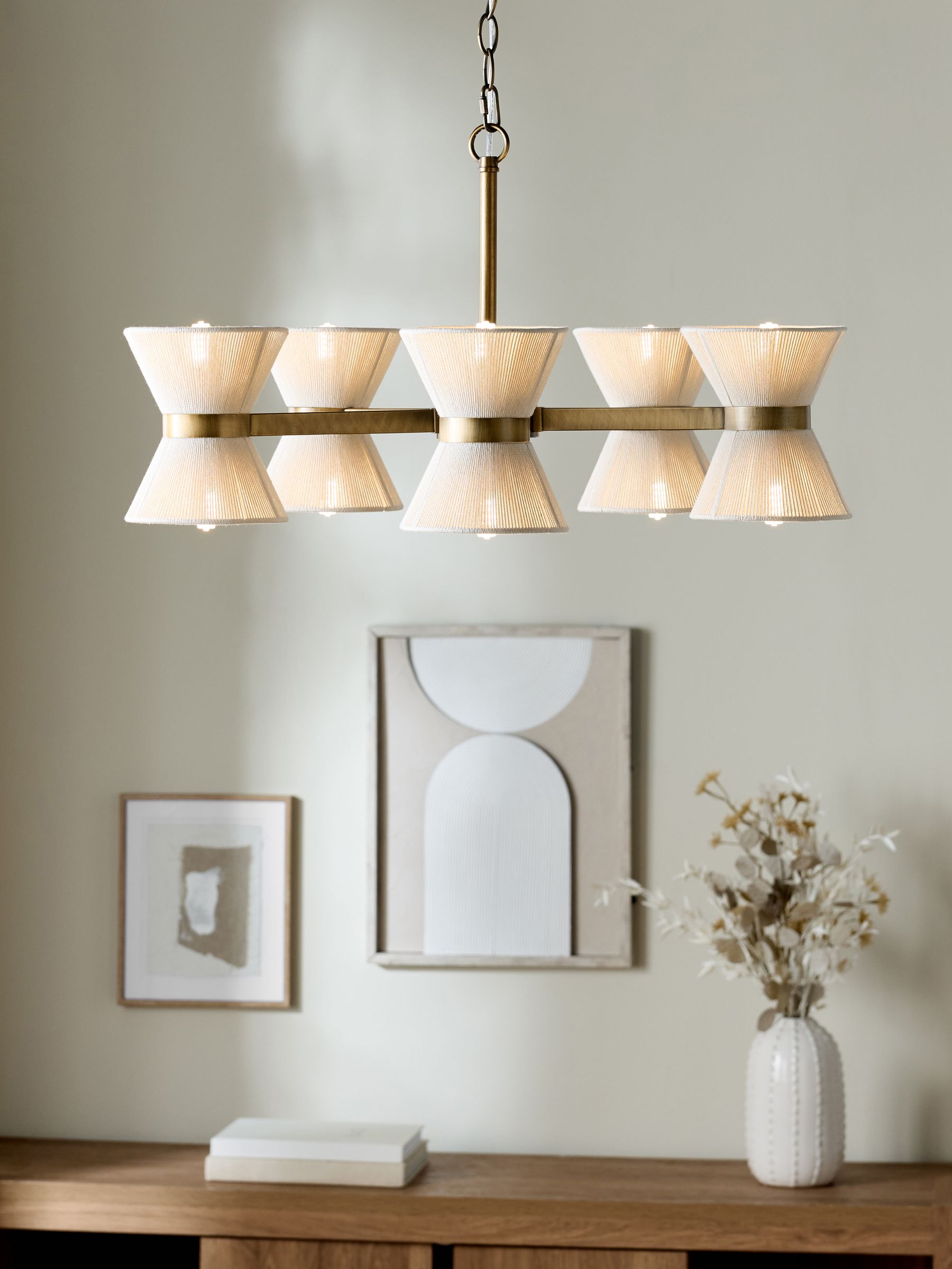 Buy Bronze Ivory Helmdon 10 Light Pendant from the Next UK online shop