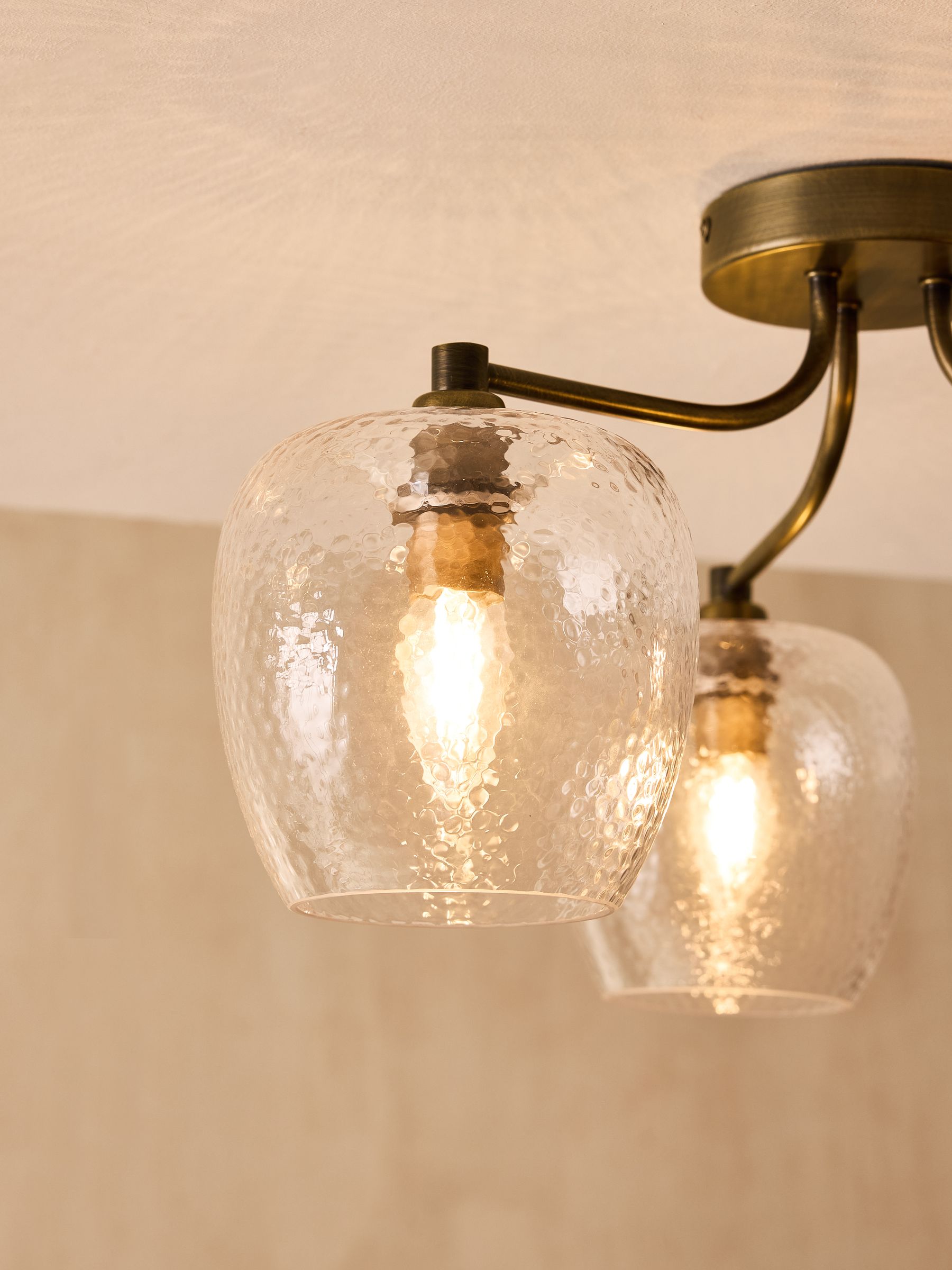 Buy Brass Chester 3 Light Flush Fitting Ceiling Light from the Next UK ...