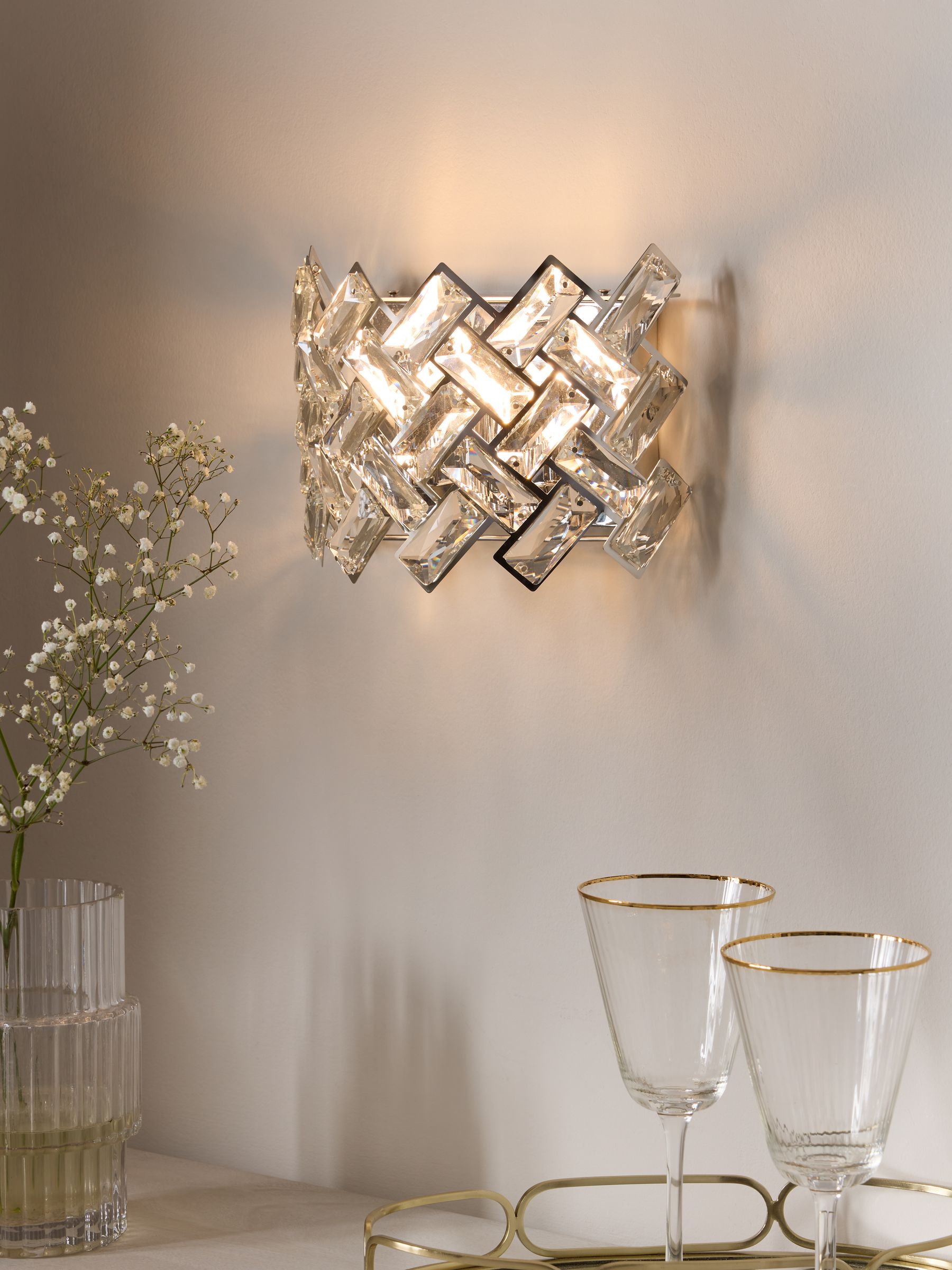 Buy Chrome Wentworth Wall Light from the Next UK online shop