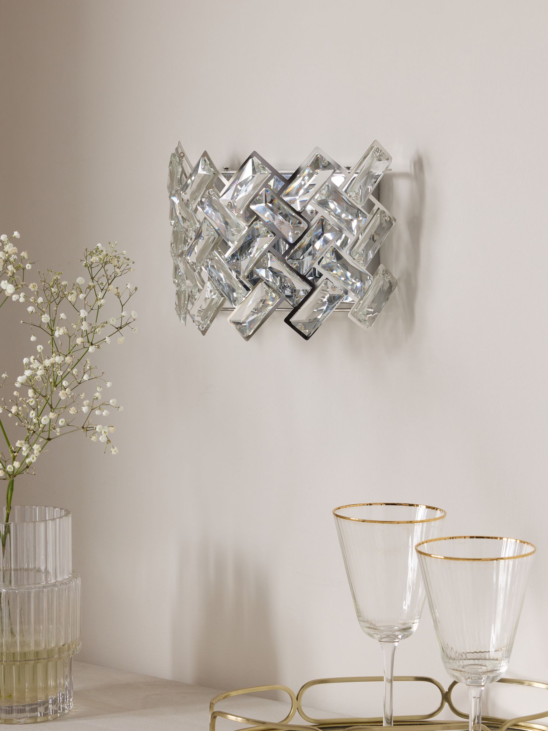 Buy Chrome Wentworth Wall Light from the Next UK online shop