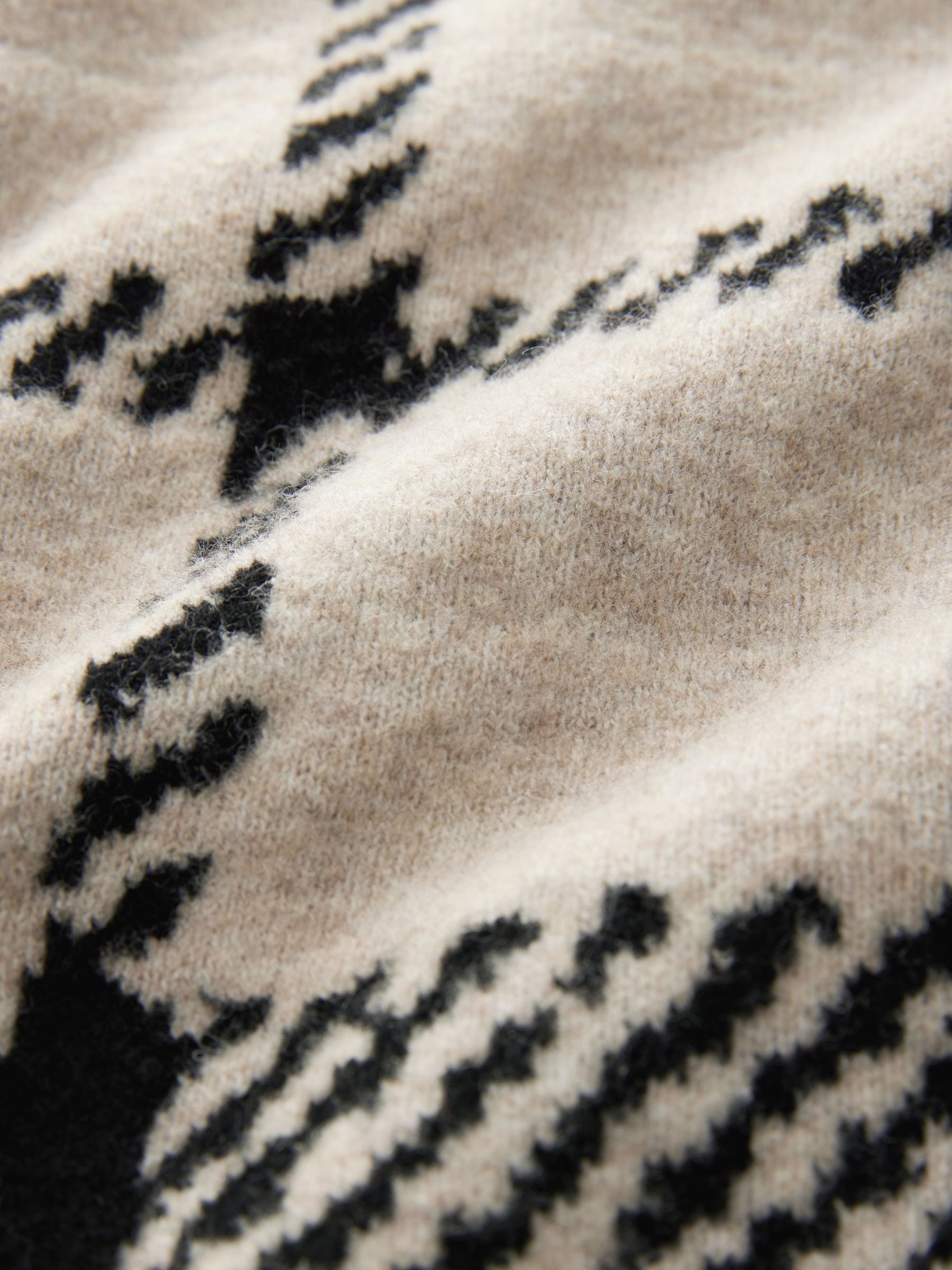 Buy Black & White Soft Touch Waterfall Longline Knitted Cardigan ...