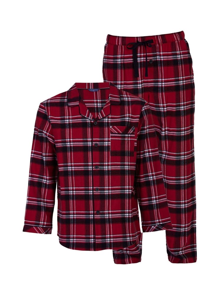 Buy Cyberjammies Red Mens Check Long Sleeve 100% Cotton Pyjamas Set ...