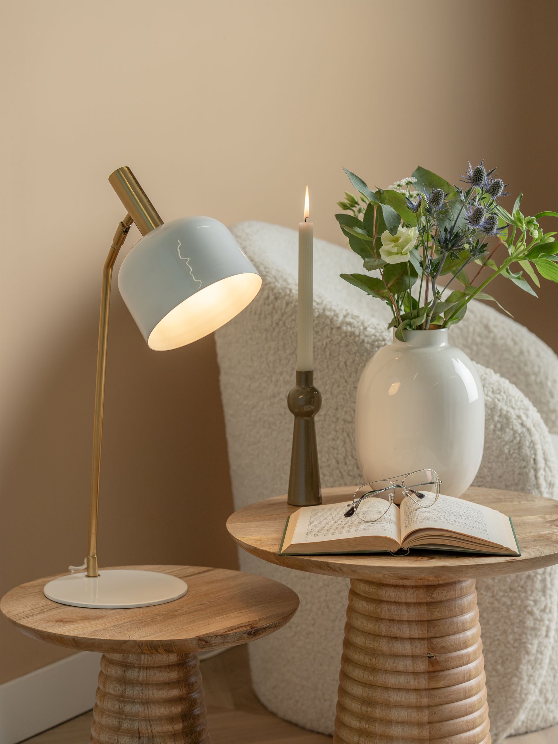 Buy Leitmotiv White Smart Enamel Table Lamp from the Next UK online shop