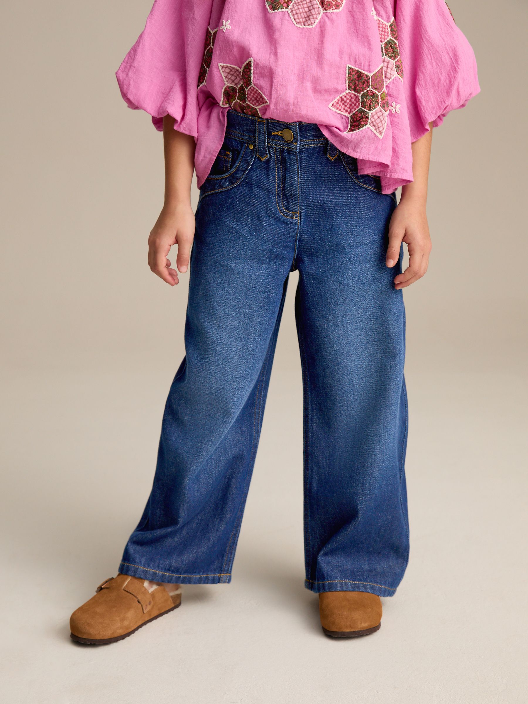 Buy Dark Inky Wash Wide Leg Jeans (3-16yrs) from the Next UK online shop
