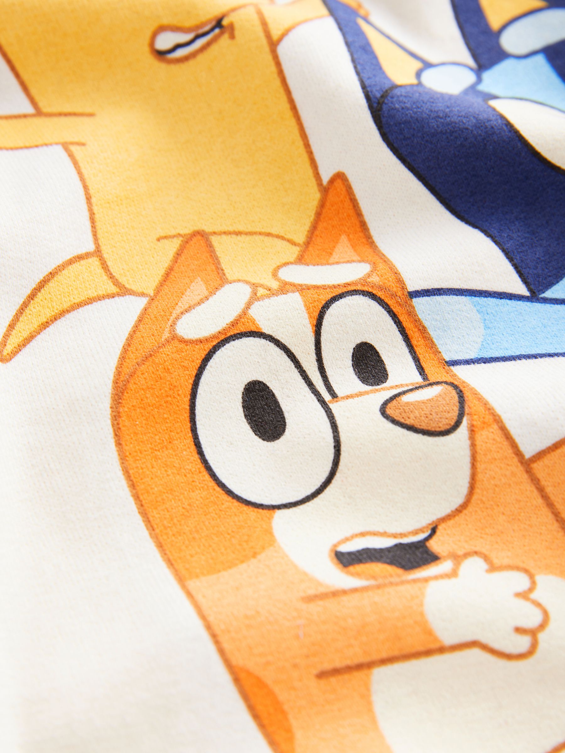 Buy White/Blue Bluey Crew Neck 100% Cotton Sweatshirt (12mths-8yrs ...