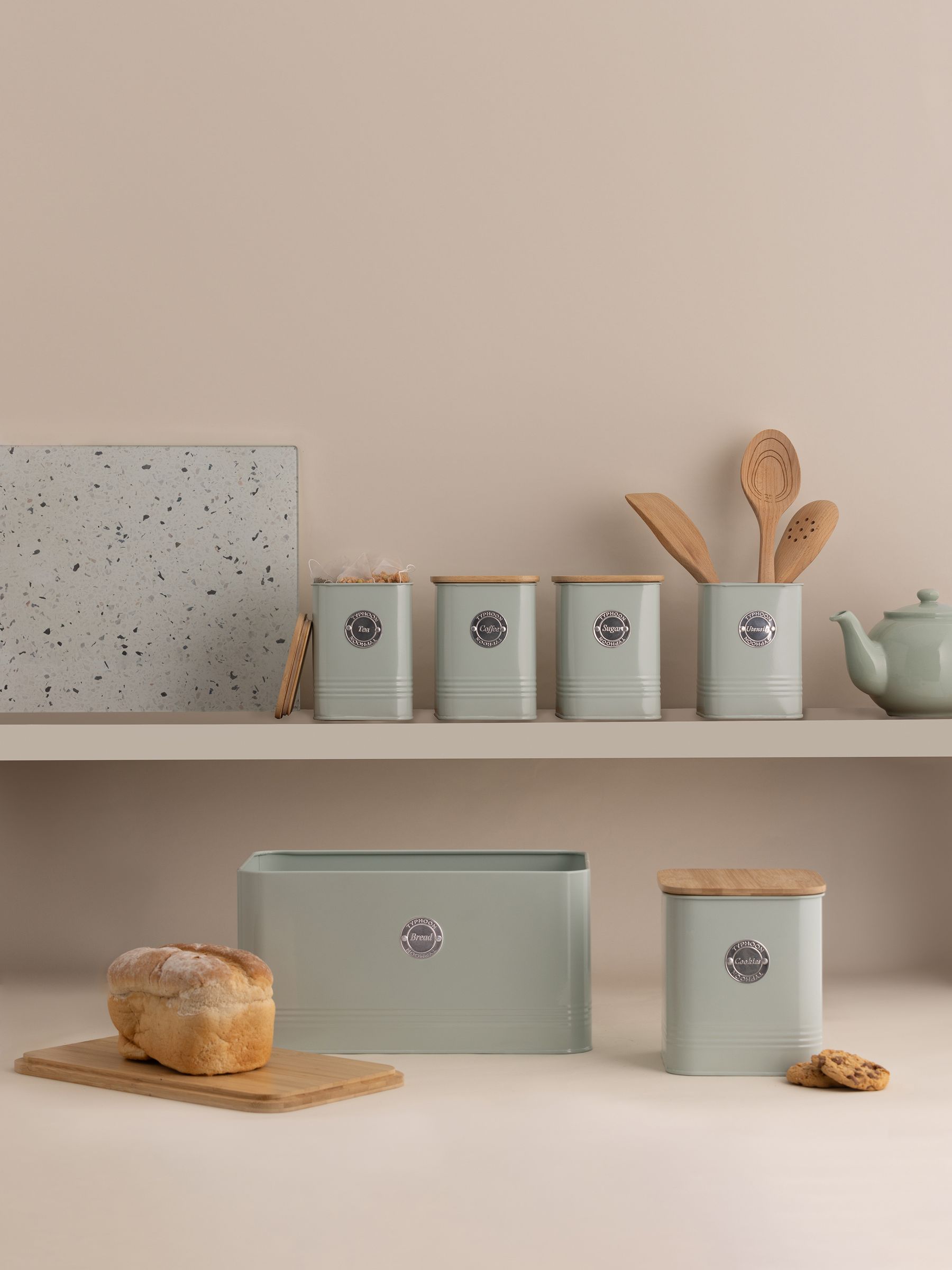 Buy Typhoon Set of 3 Mint Green Living Squircle Storage Tins from the ...