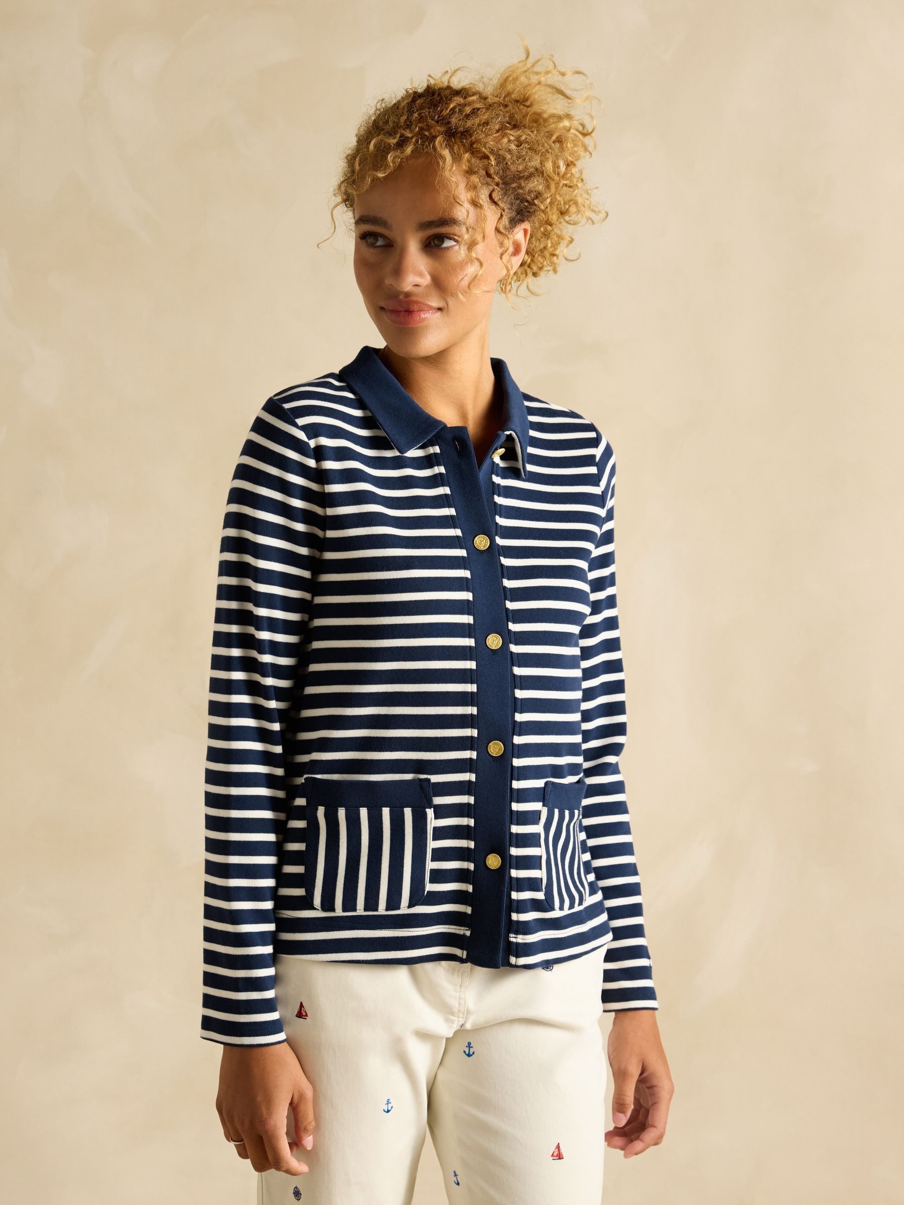 Buy Joules Harbour Navy Jersey Cardigan from Next USA Buy Joules Harbour Navy Jersey Cardigan from Next USA