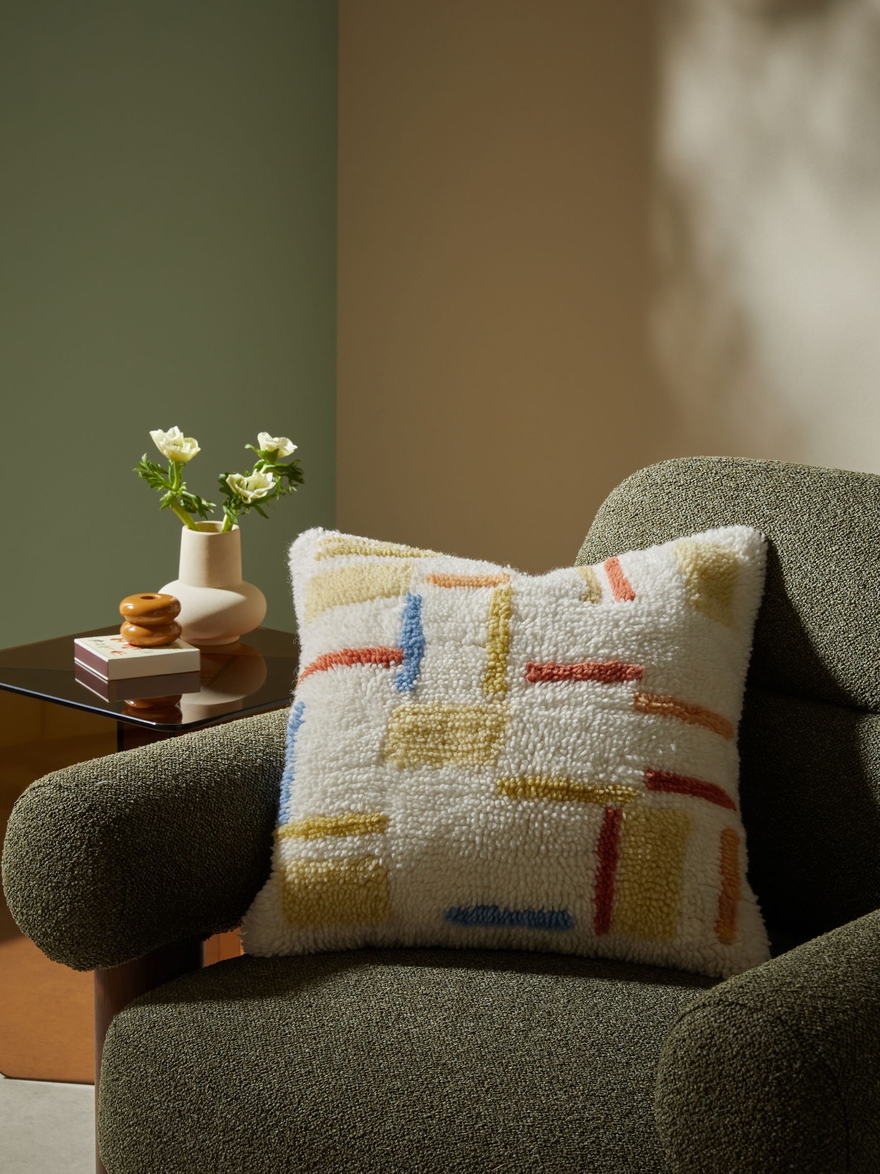 Buy MADE.COM Cream Max Tufted Berber Cushion from the Next UK online shop
