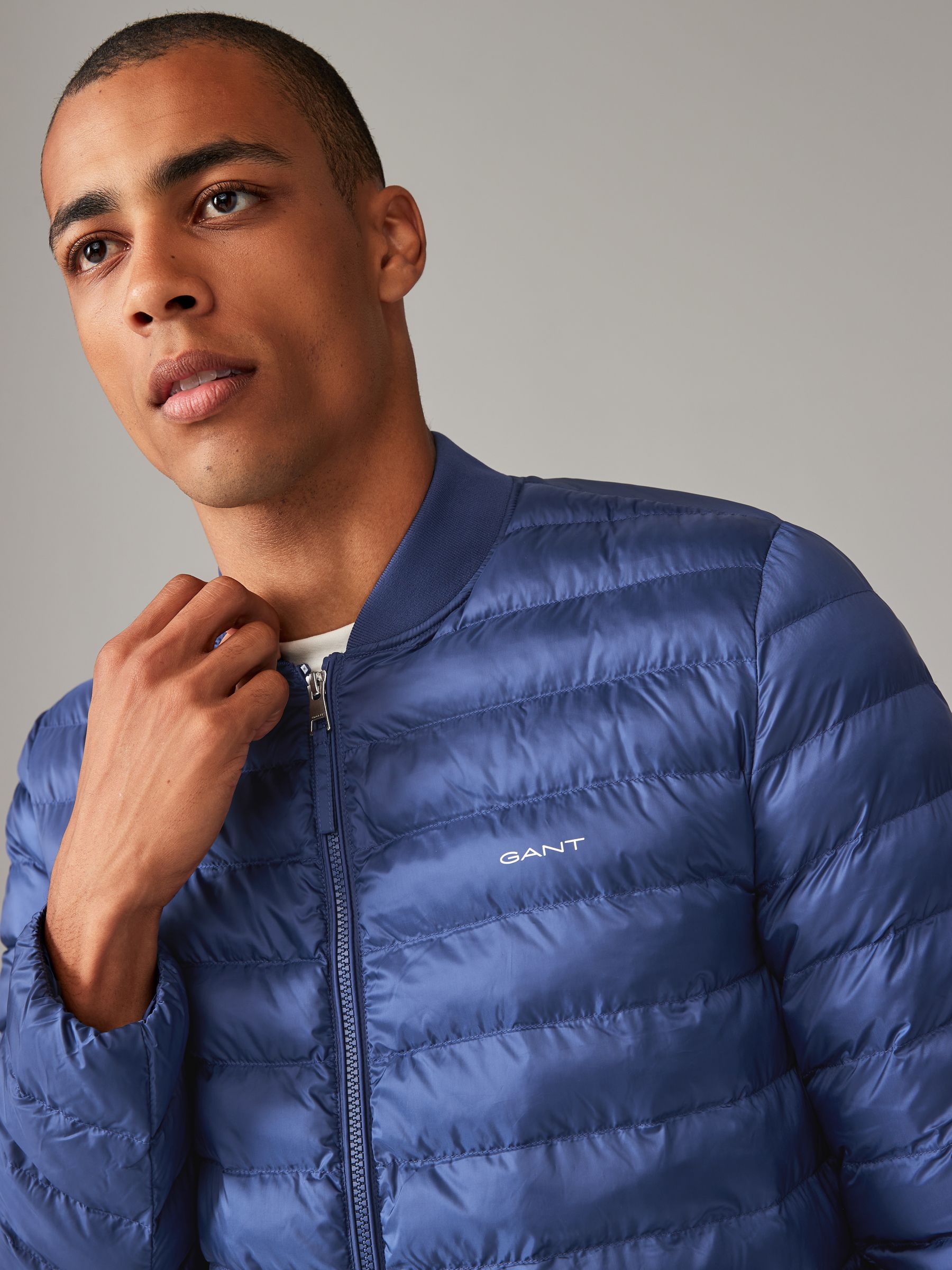 Buy GANT Blue Light Padded Bomber Jacket from the Next UK online shop