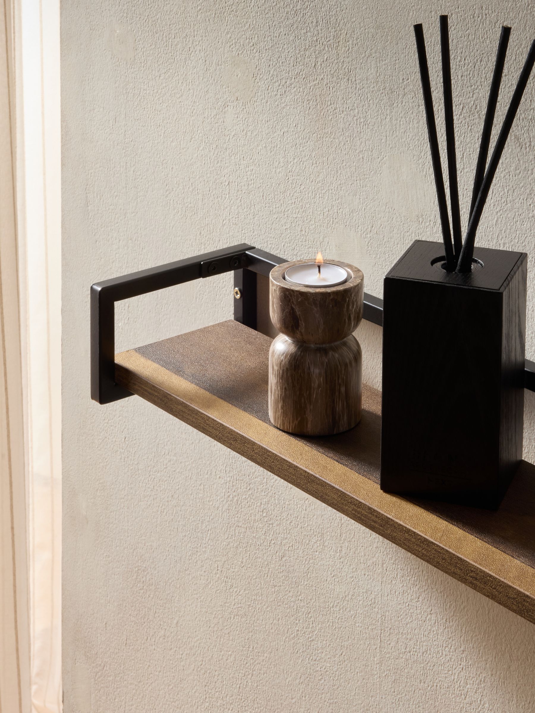 Buy Dark Bronx Extra Wide Wall Shelf from the Next UK online shop