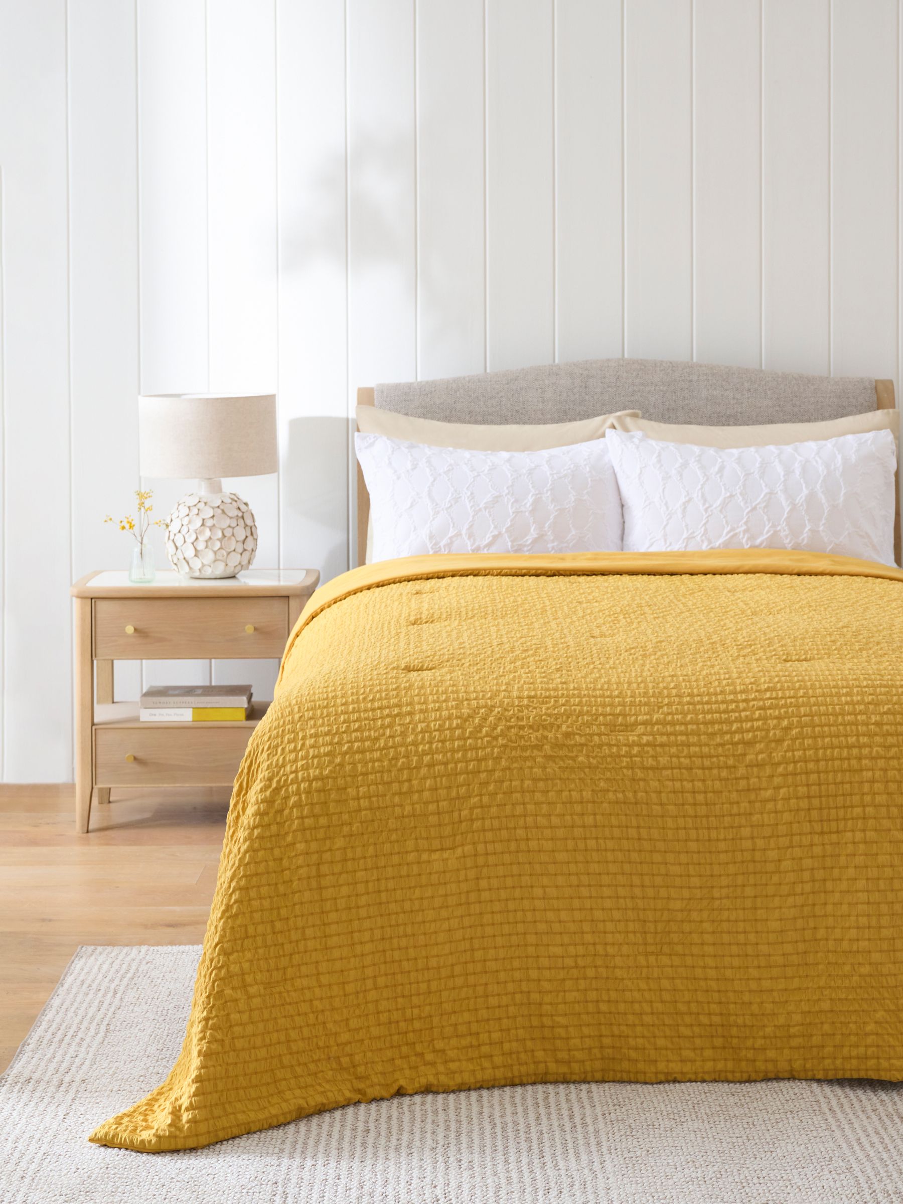 Buy Yellow Crinkle Textured Bedspread from the Next UK online shop