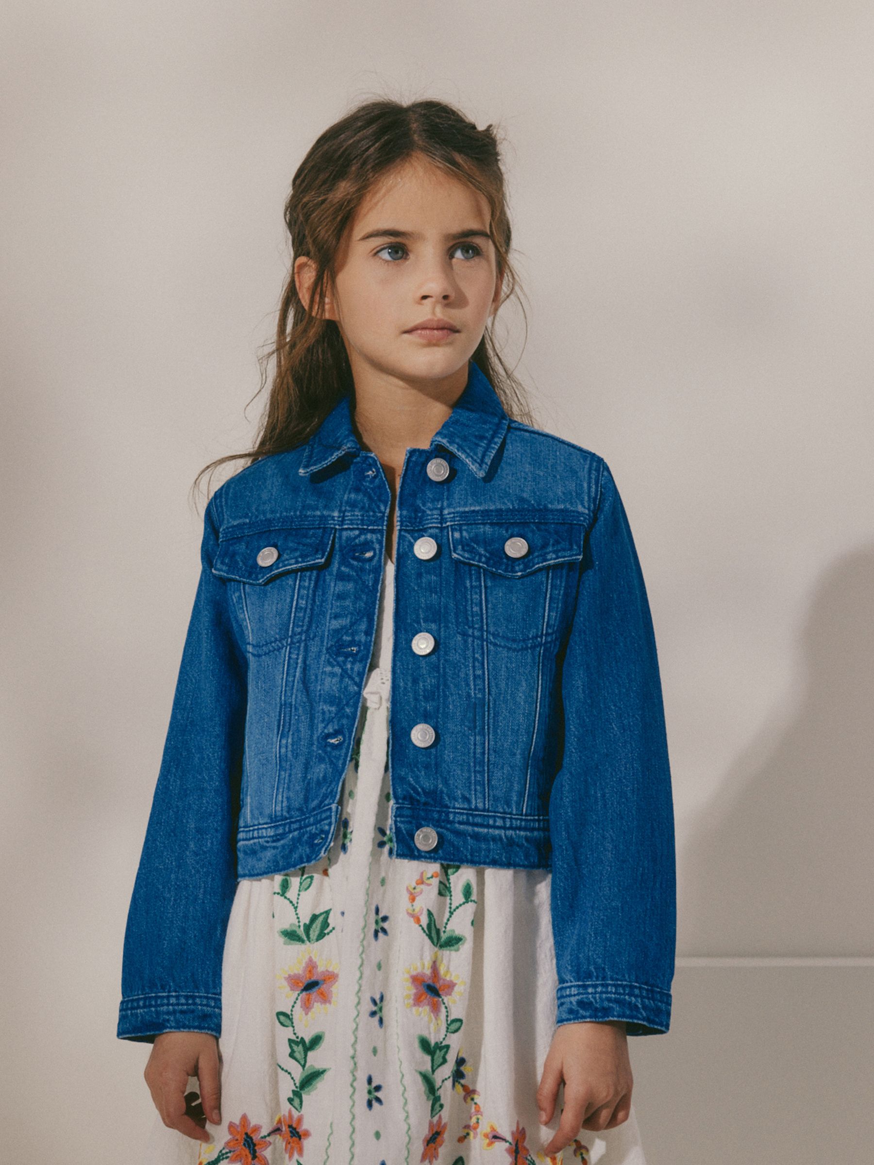 Buy Denim Bright Blue Western 100% Cotton Jacket (3-16yrs) from the ...