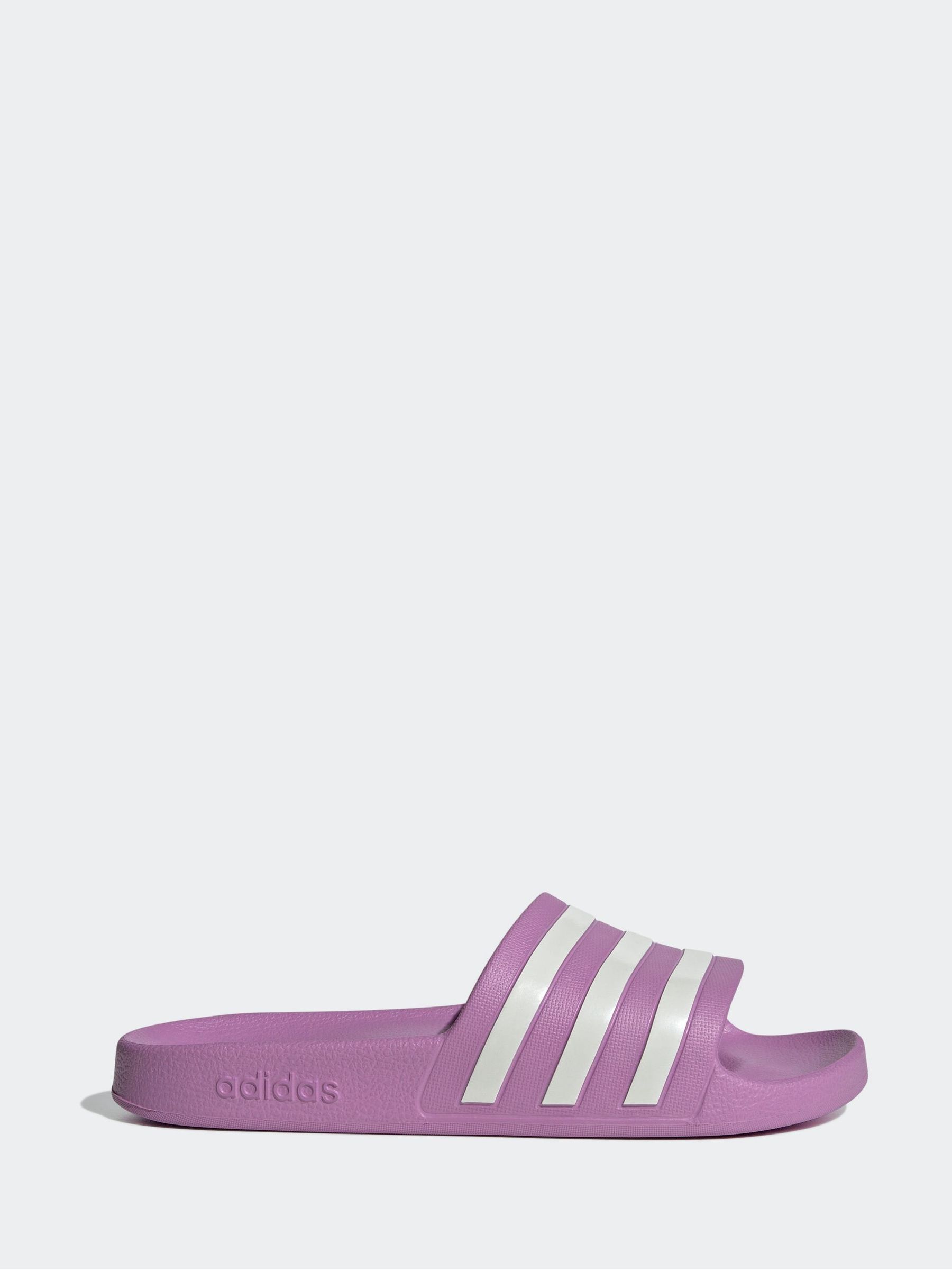 Buy adidas Light Purple Adilette Aqua Sliders from Next United Arab ...
