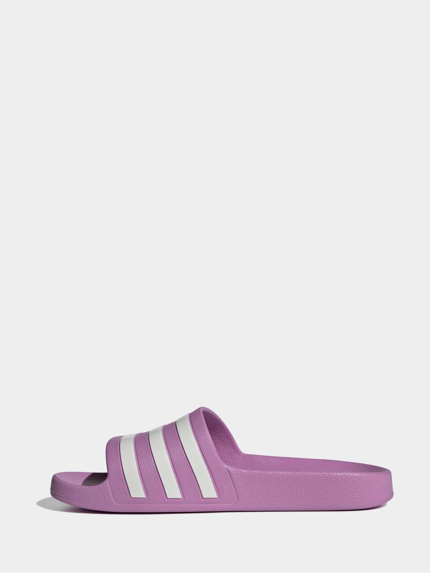 Buy adidas Light Purple Adilette Aqua Sliders from Next United Arab ...
