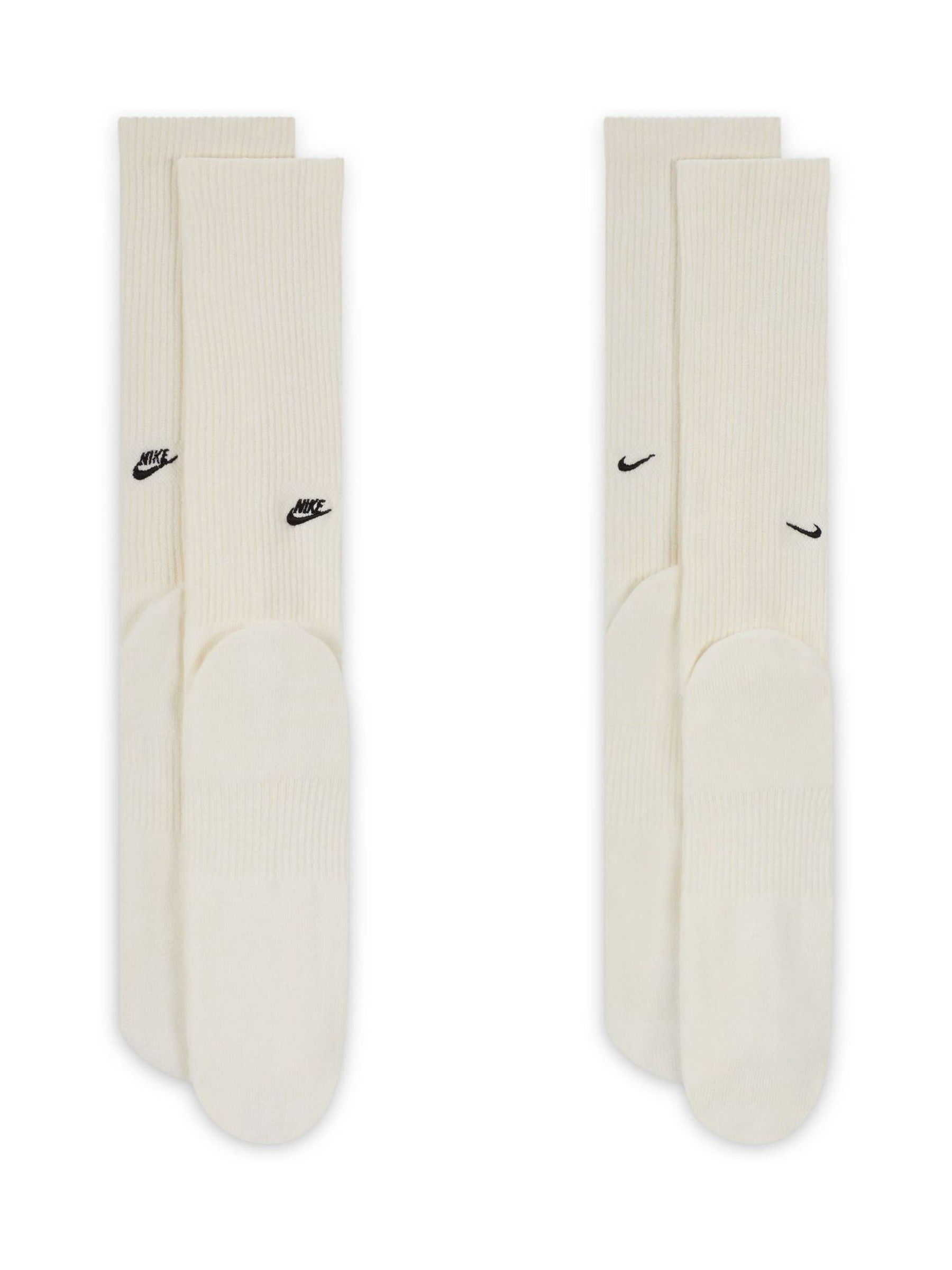 Buy Nike Sail Cream 100% Cotton Everyday Cushioned Crew Socks from the ...