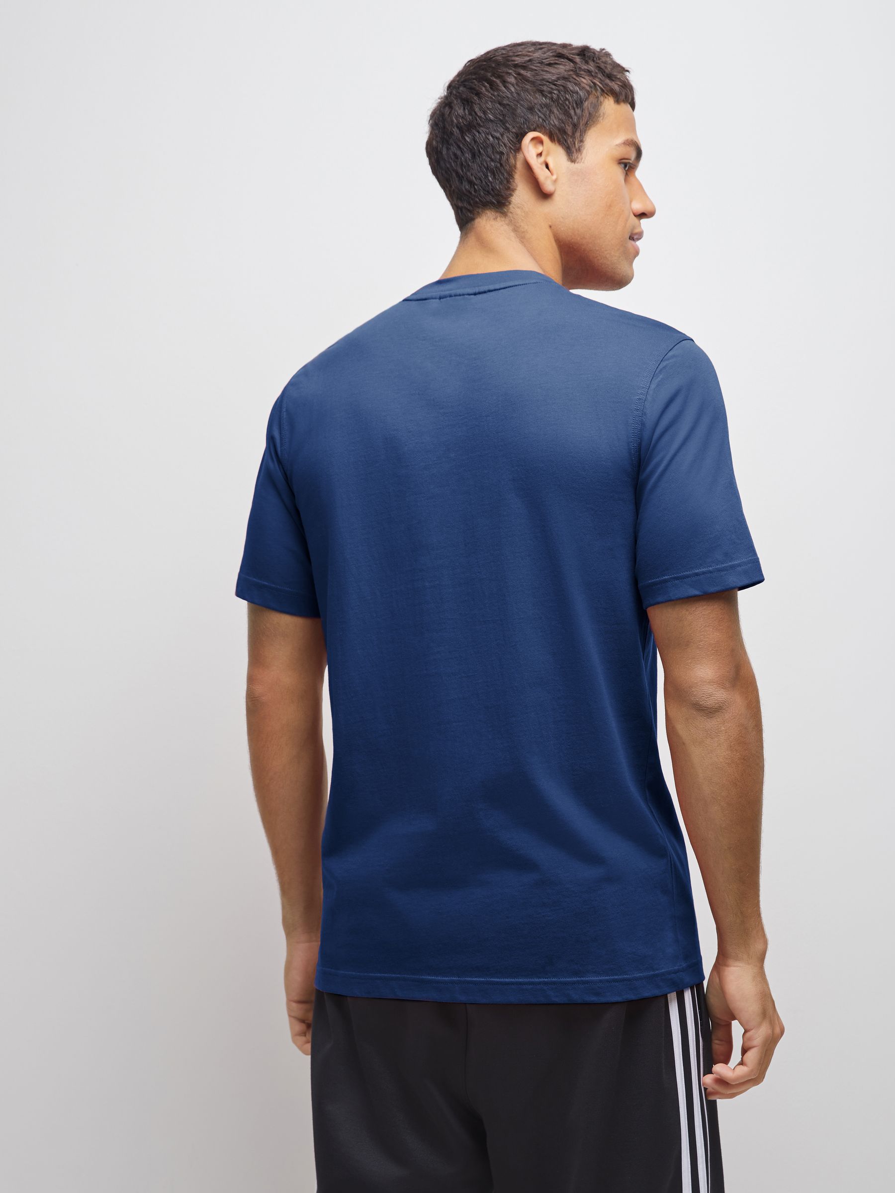 Buy adidas Originals Blue Navy Trefoil Essentials T-Shirt from the Next ...