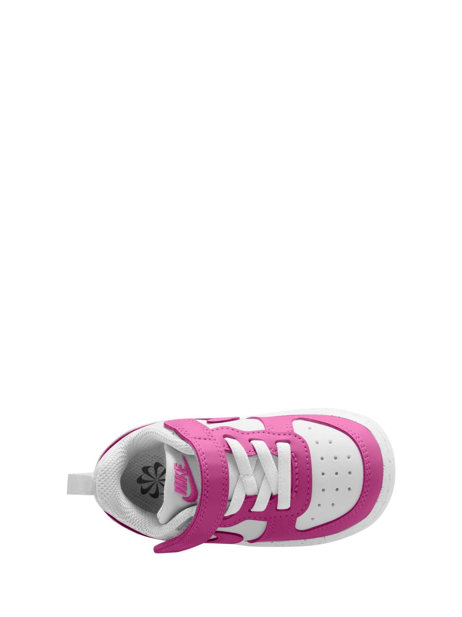 Buy Nike White/Fuschia Pink Infant Court Borough Low Recraft Trainers ...