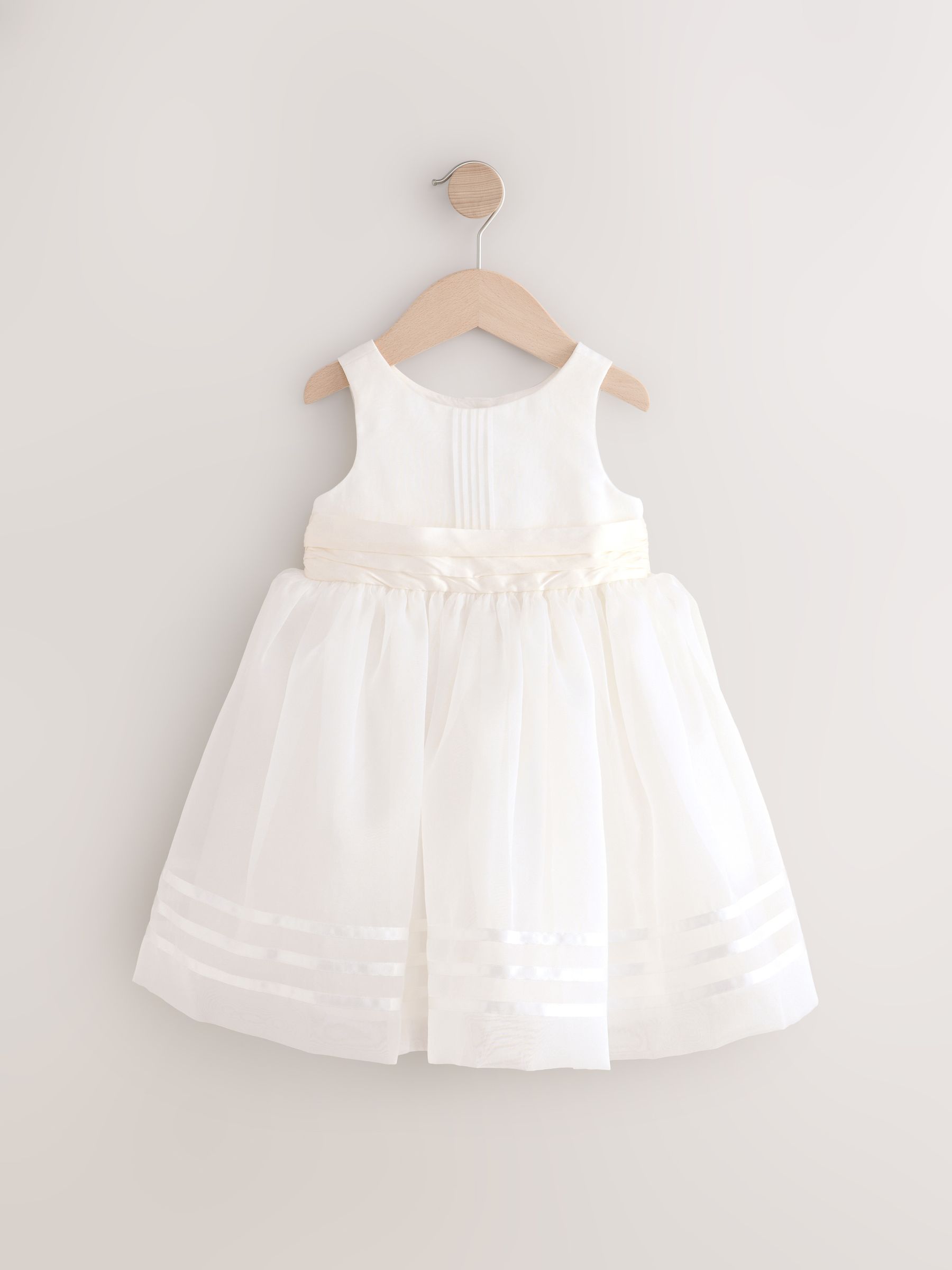 Buy Cream Flower Girl Organza Dress (3mths-10yrs) from the Next UK ...