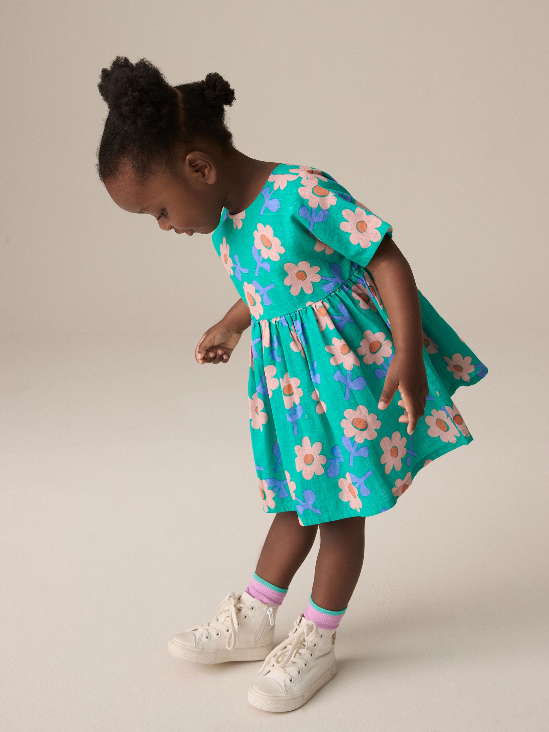Buy Green Flower Boxy Summer Dress (3mths-8yrs) from the Next UK online ...