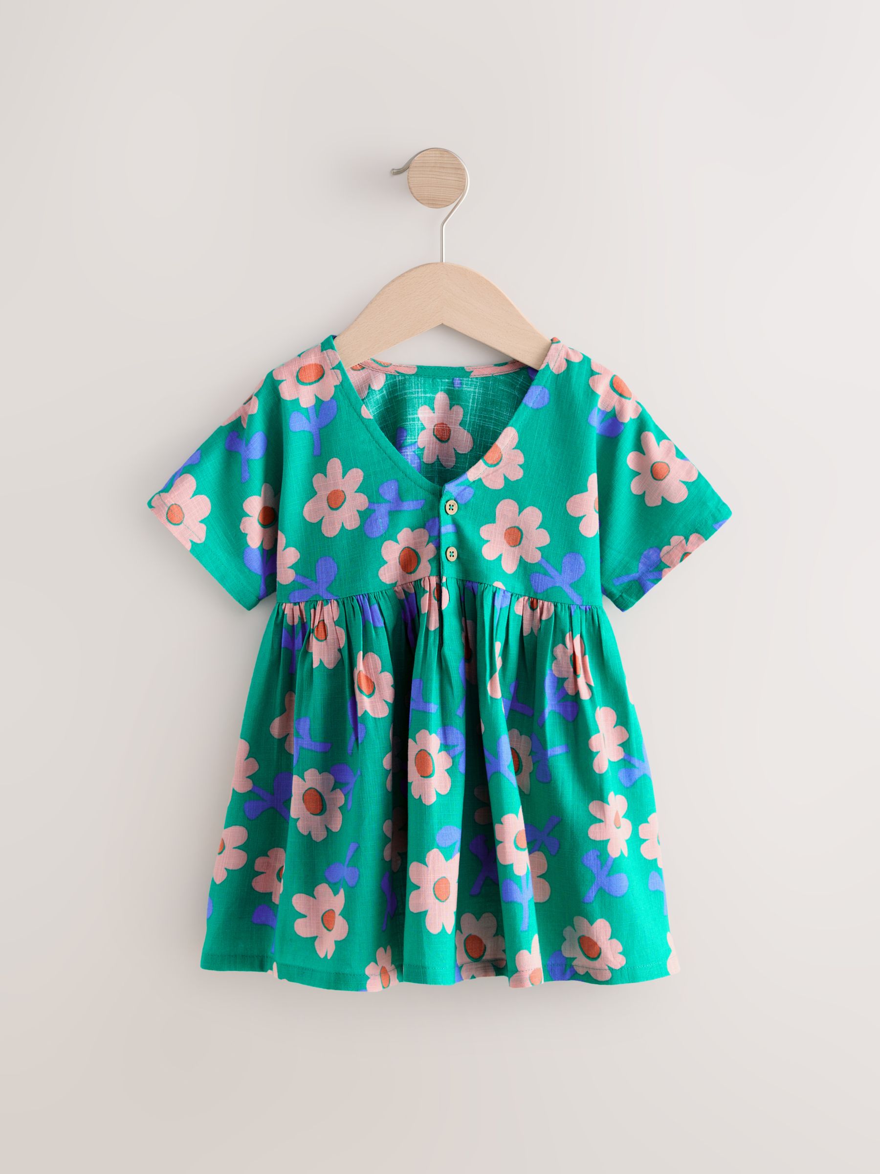 Buy Green Flower Boxy Summer Dress (3mths-8yrs) from the Next UK online ...